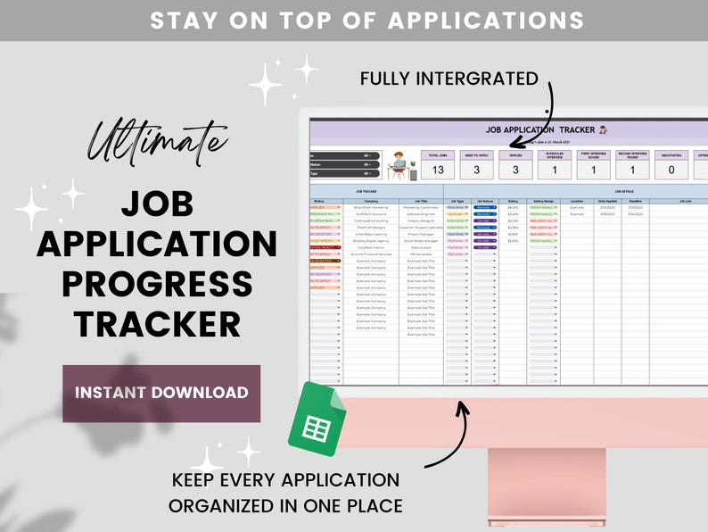 Job Application Tracker Spreadsheet, Job Application Track, Job Google ...
