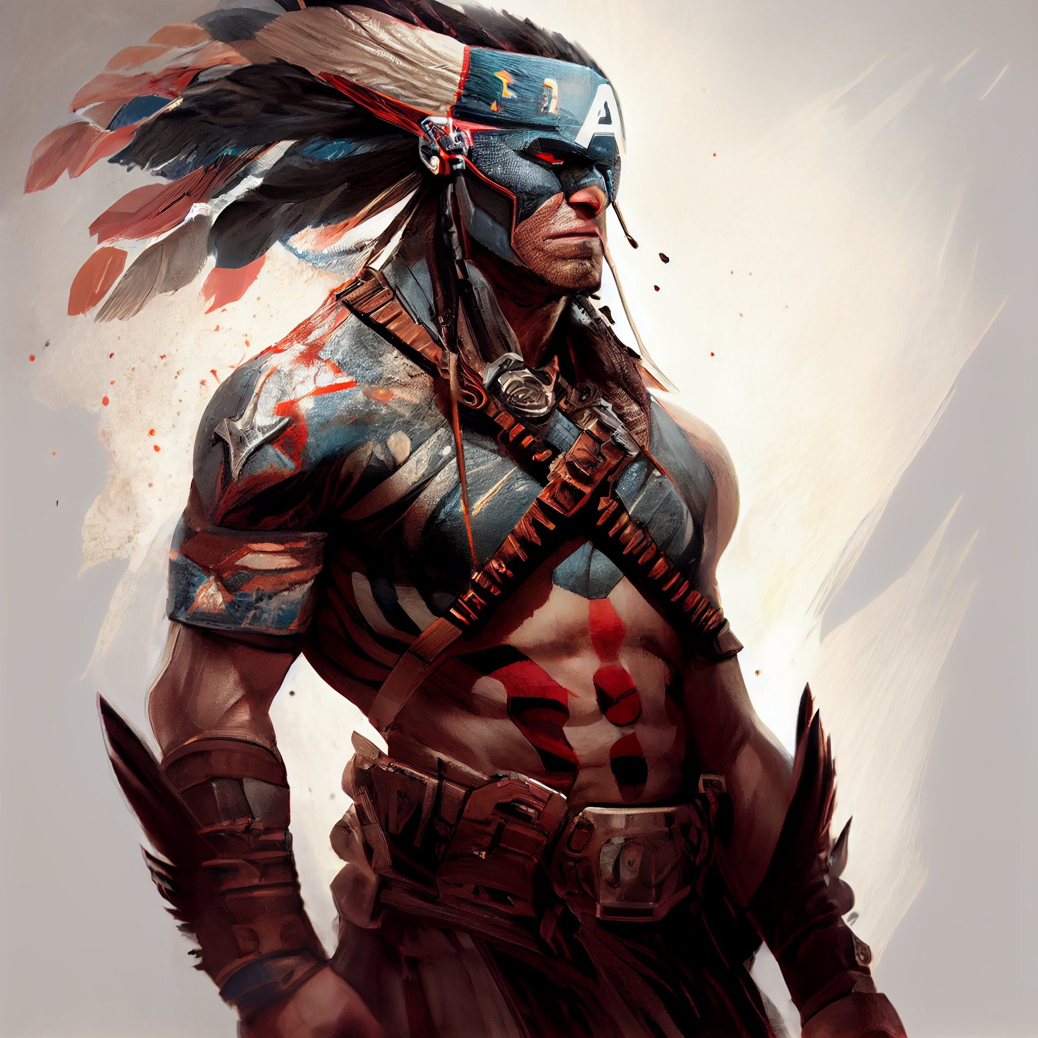 American Indian Warrior Concept Art