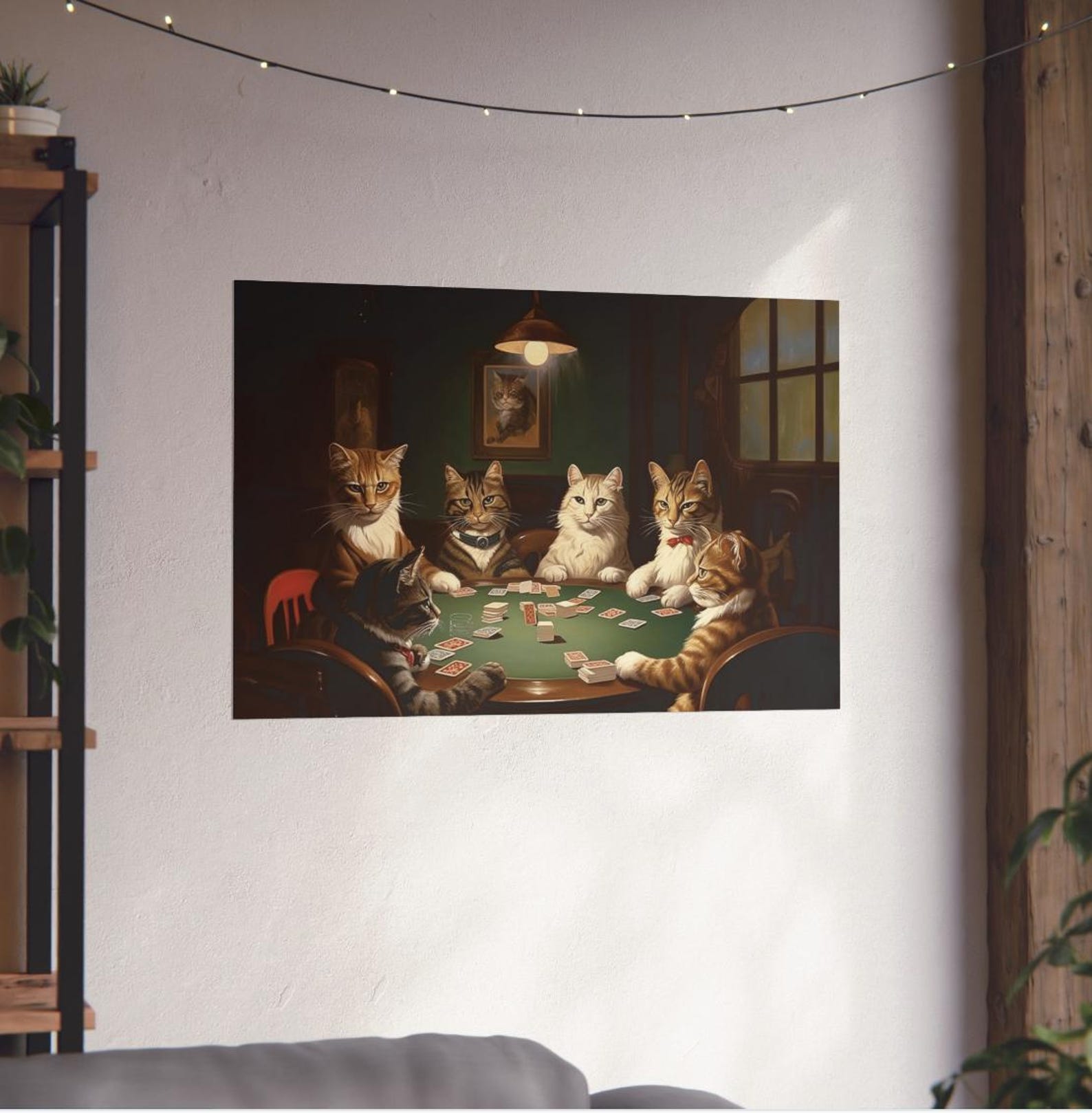 Cat Poker Night Poster: Cats Playing Poker Art | Tribute to 'A Friend ...