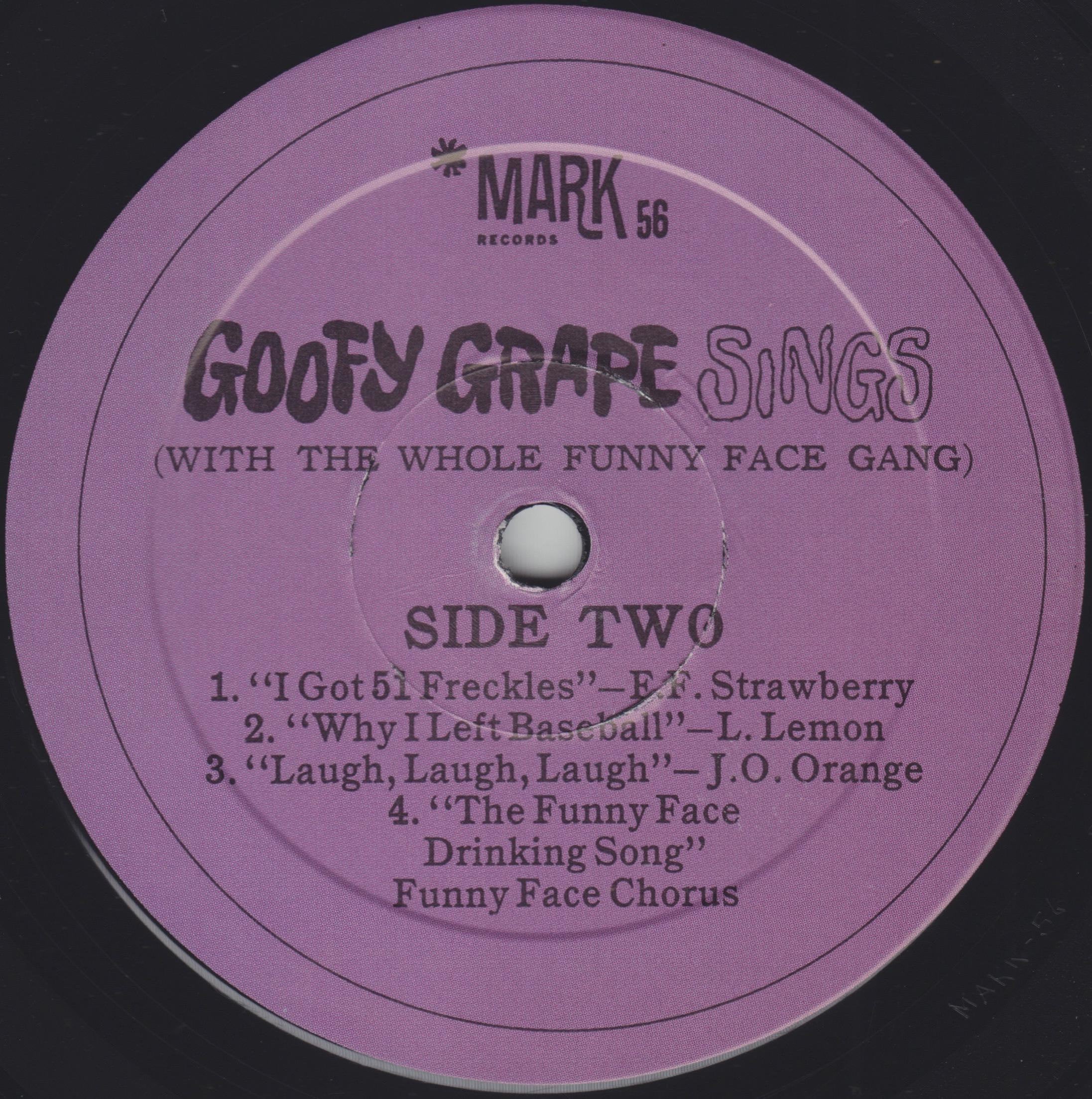 Goofy Grape Sings 1966 Picture Sleeve Funny Face Gang Pillsbury 7" EP ...
