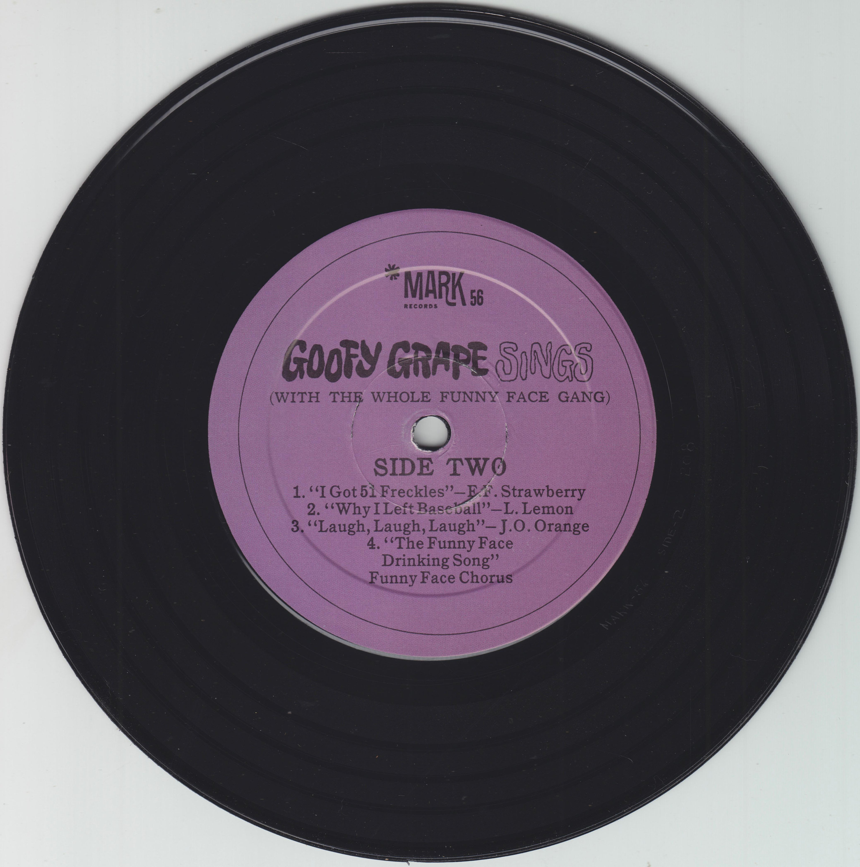 Goofy Grape Sings 1966 Picture Sleeve Funny Face Gang Pillsbury 7" EP ...