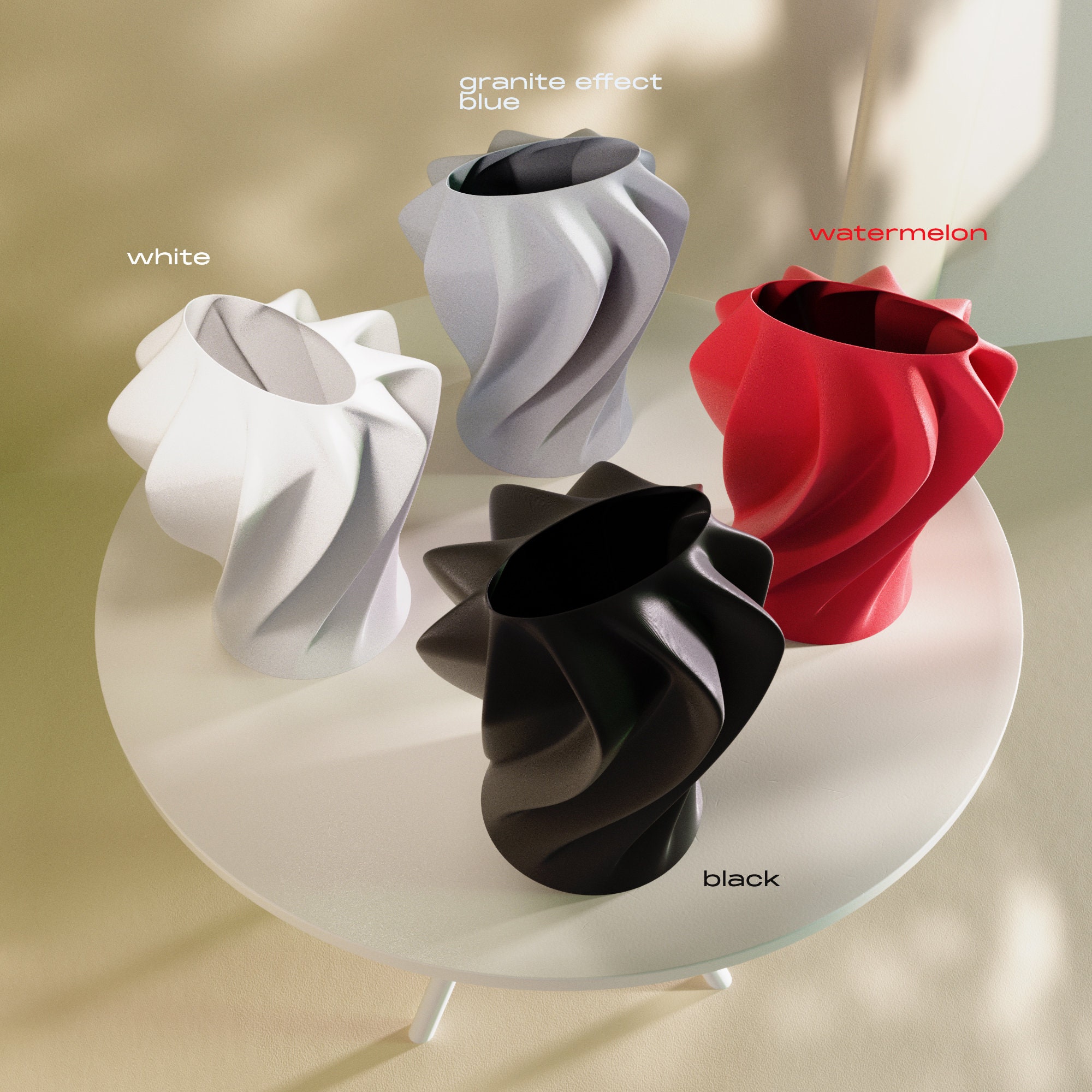 FOLDS Vase 3D Printed Vase - Etsy