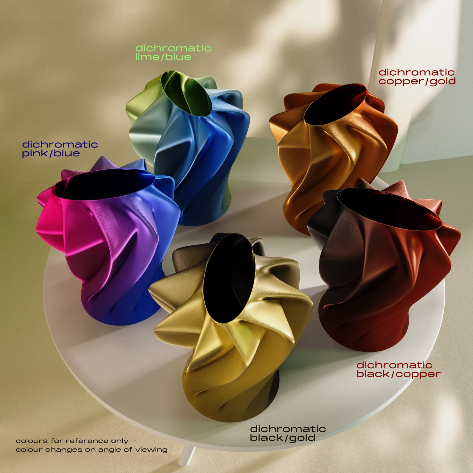 FOLDS Vase 3D Printed Vase - Etsy