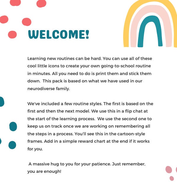 Getting Ready for School Routine Chart - Etsy