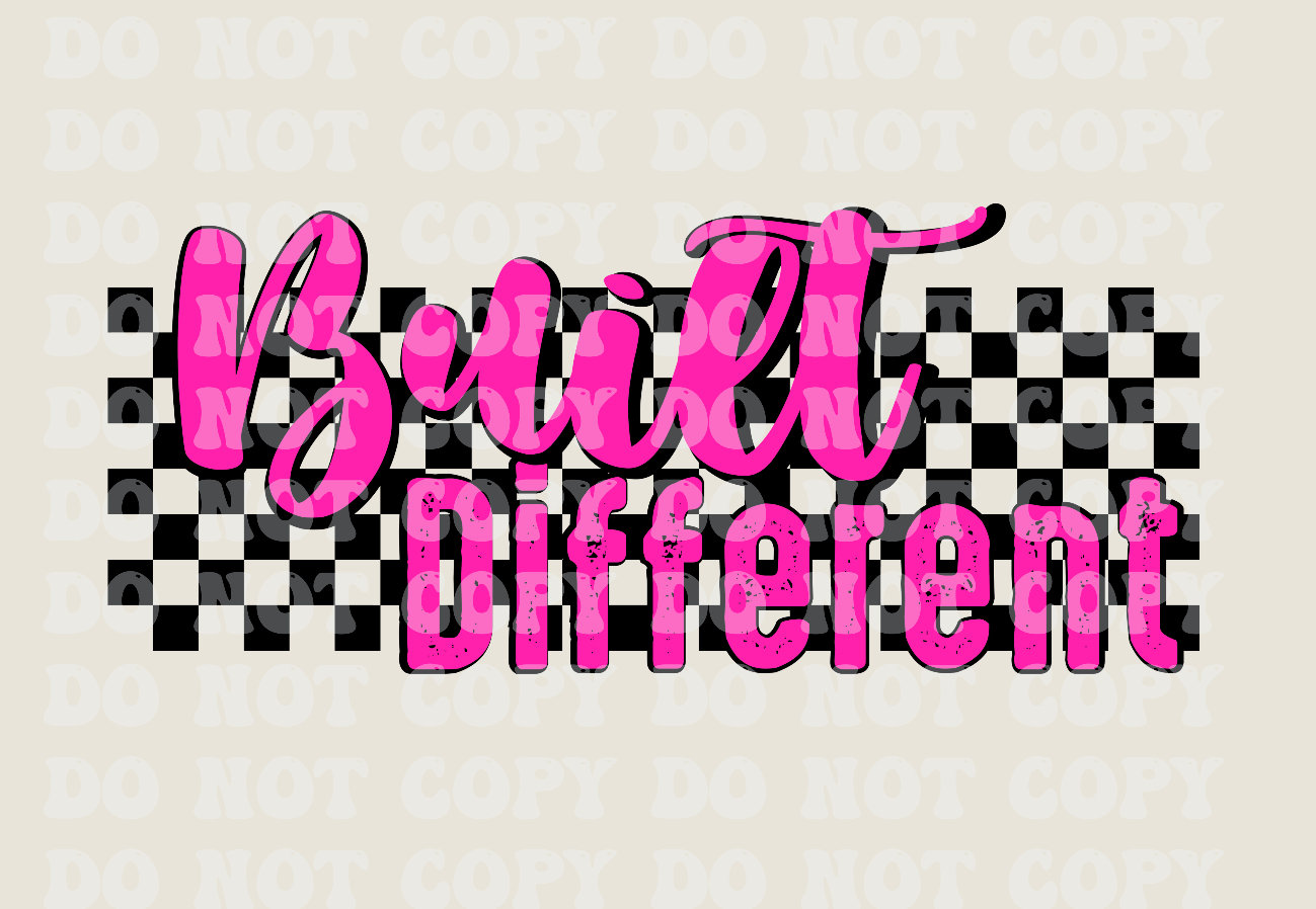 Built Different Pink PNG Digital Design Download - Etsy