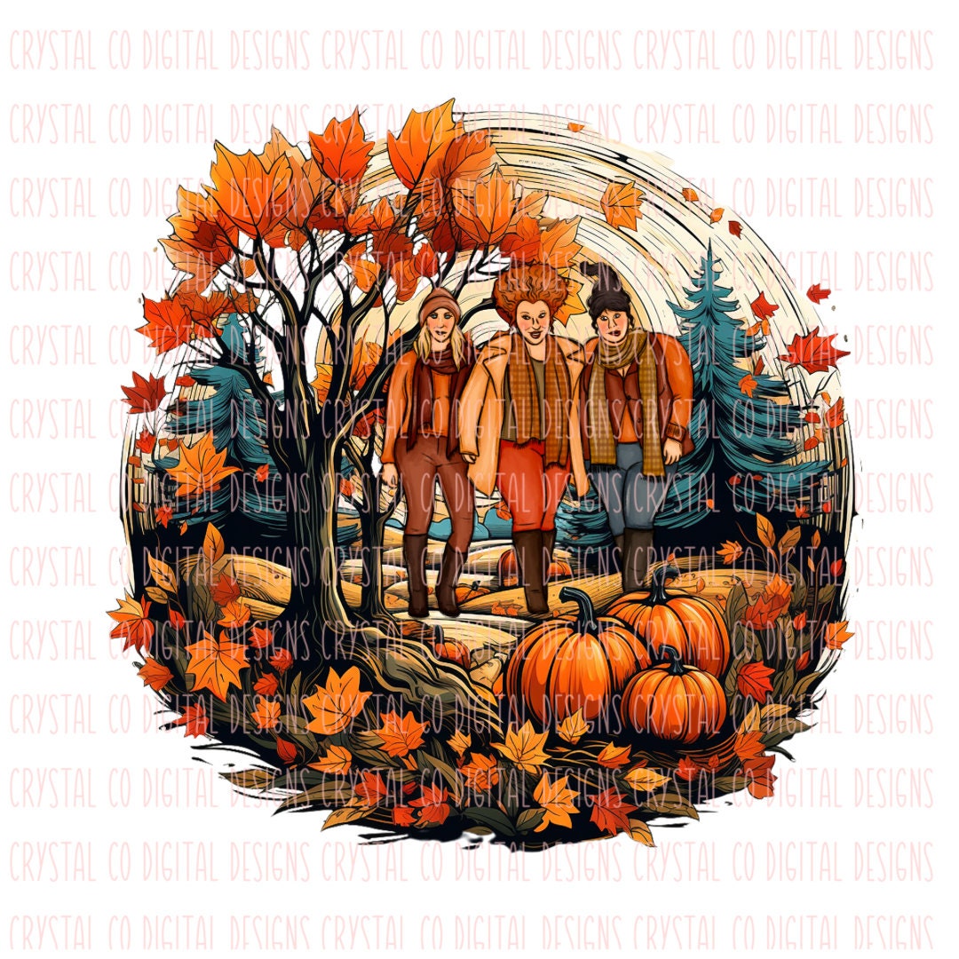 Pumpkin Hocus Pocus Fall Scene Sisters Sanderson PNG Digital Design ...