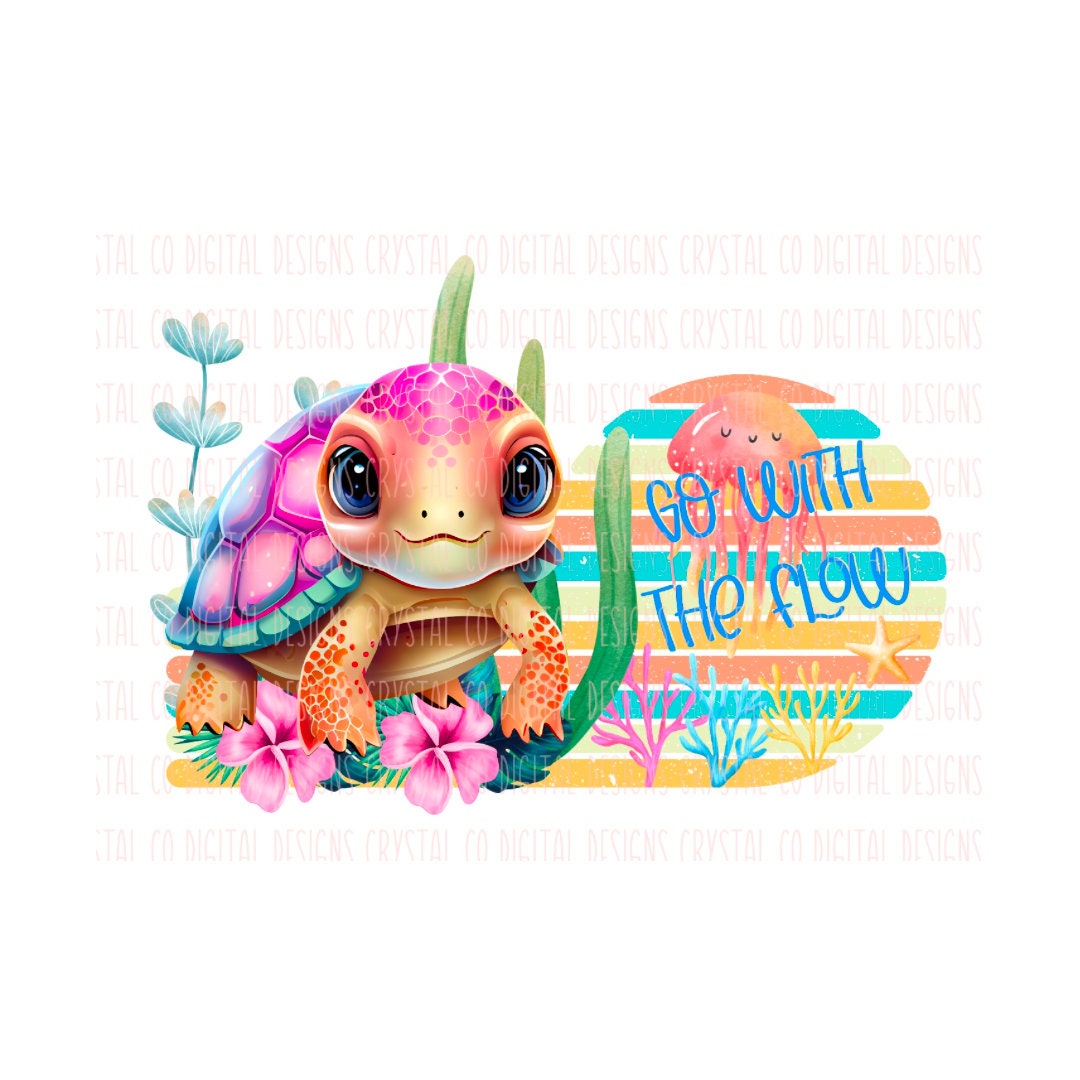 Go With the Flow PNG Digital Design Download - Etsy
