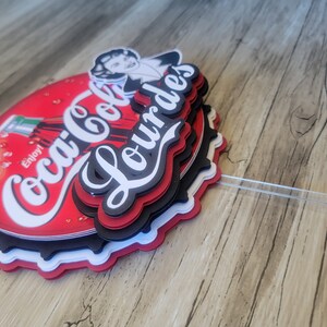 Coca-cola Cake Topper Coca-cola Birthday Birthday Decorations Coca Cola ...