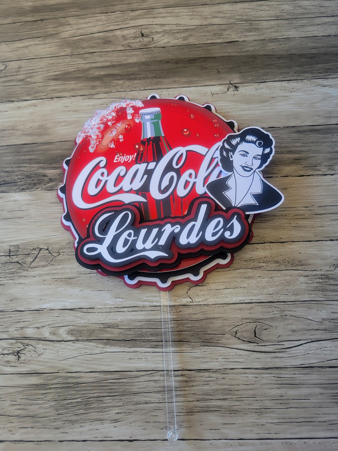 Coca-cola Cake Topper Coca-cola Birthday Birthday Decorations Coca Cola ...