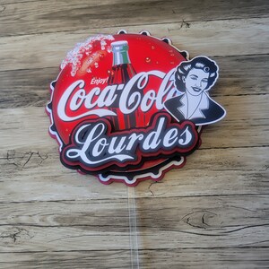 Coca-cola Cake Topper Coca-cola Birthday Birthday Decorations Coca Cola ...