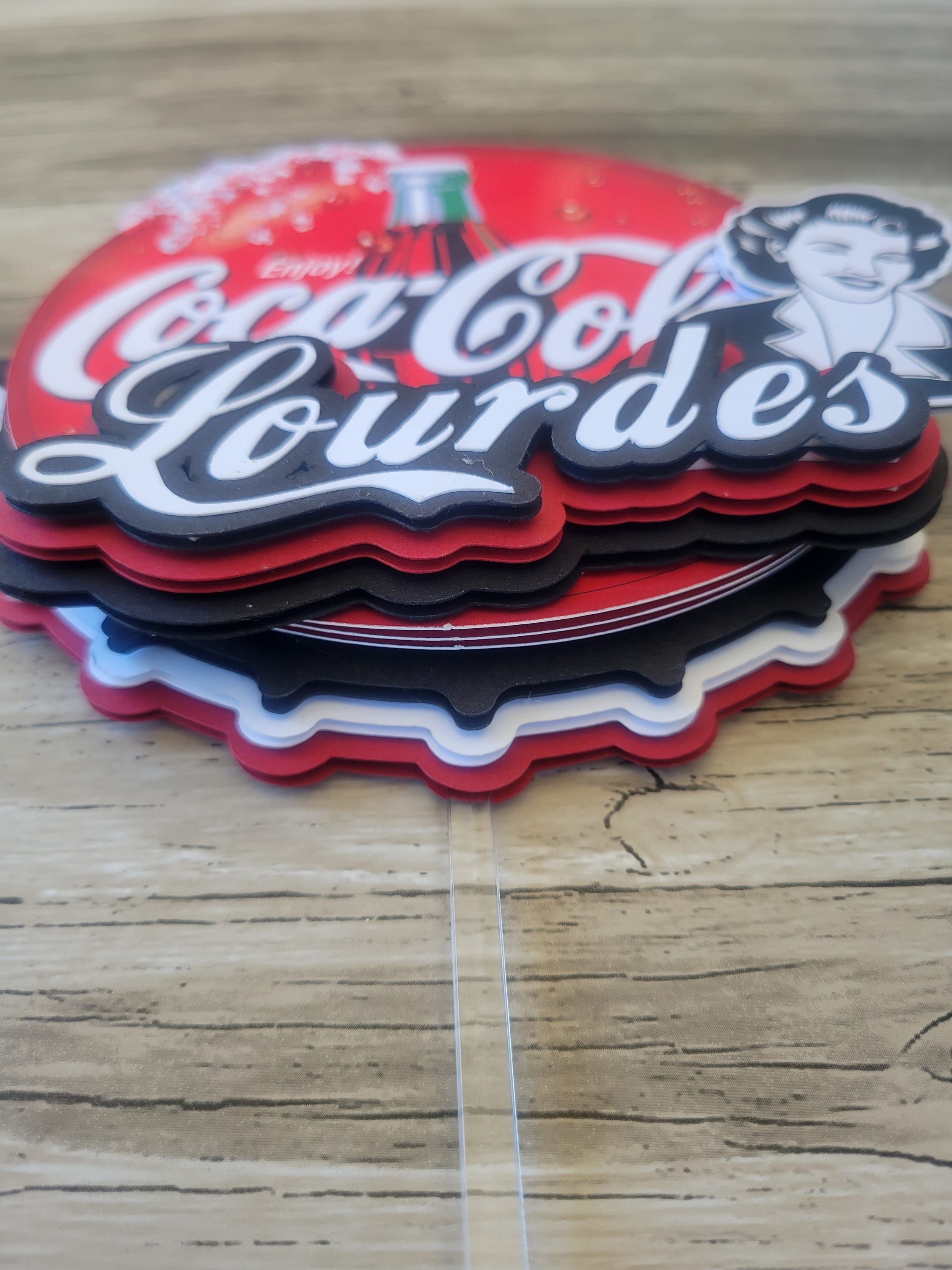 Coca-cola Cake Topper Coca-cola Birthday Birthday Decorations Coca Cola ...