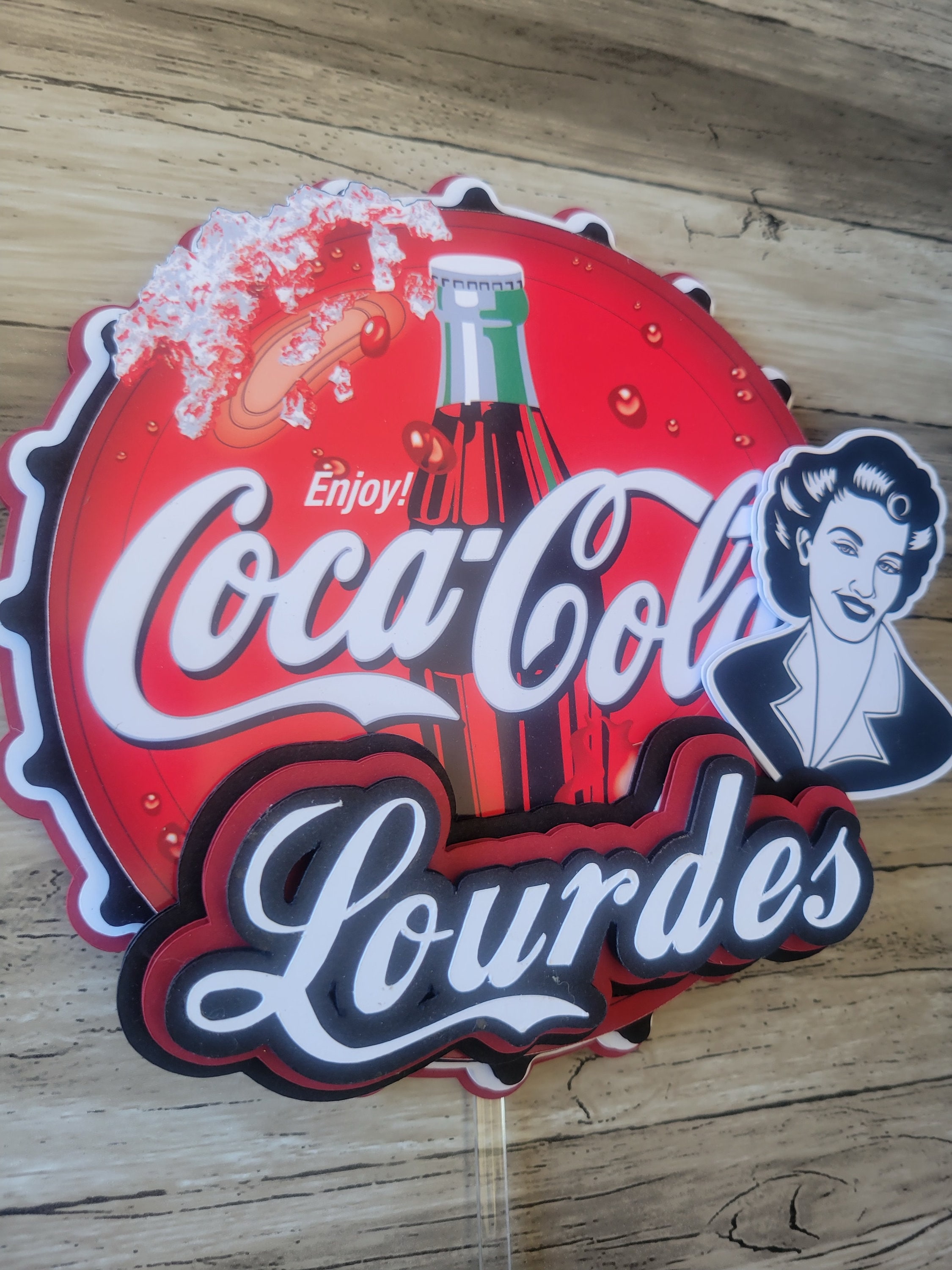 Coca-cola Cake Topper Coca-cola Birthday Birthday Decorations Coca Cola ...