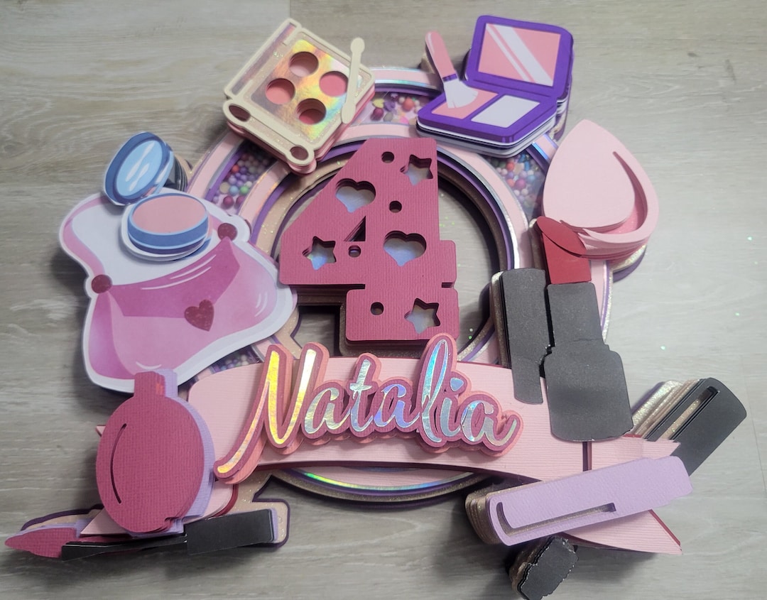 Make up Cake Topper Make up Birthday Theme Make up Party - Etsy