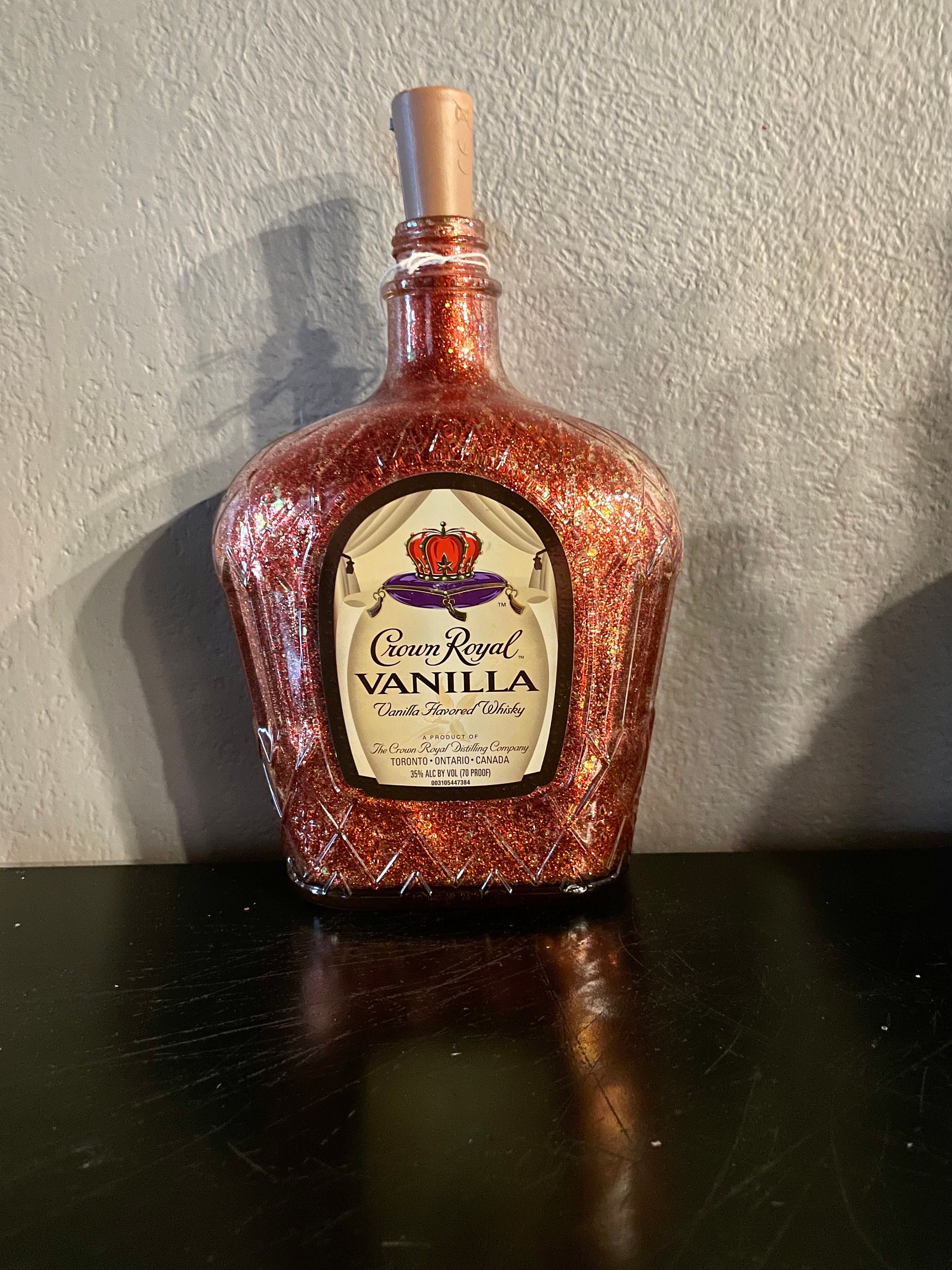 Glitter Lighted Vanilla Crown Royal Bottle - Etsy