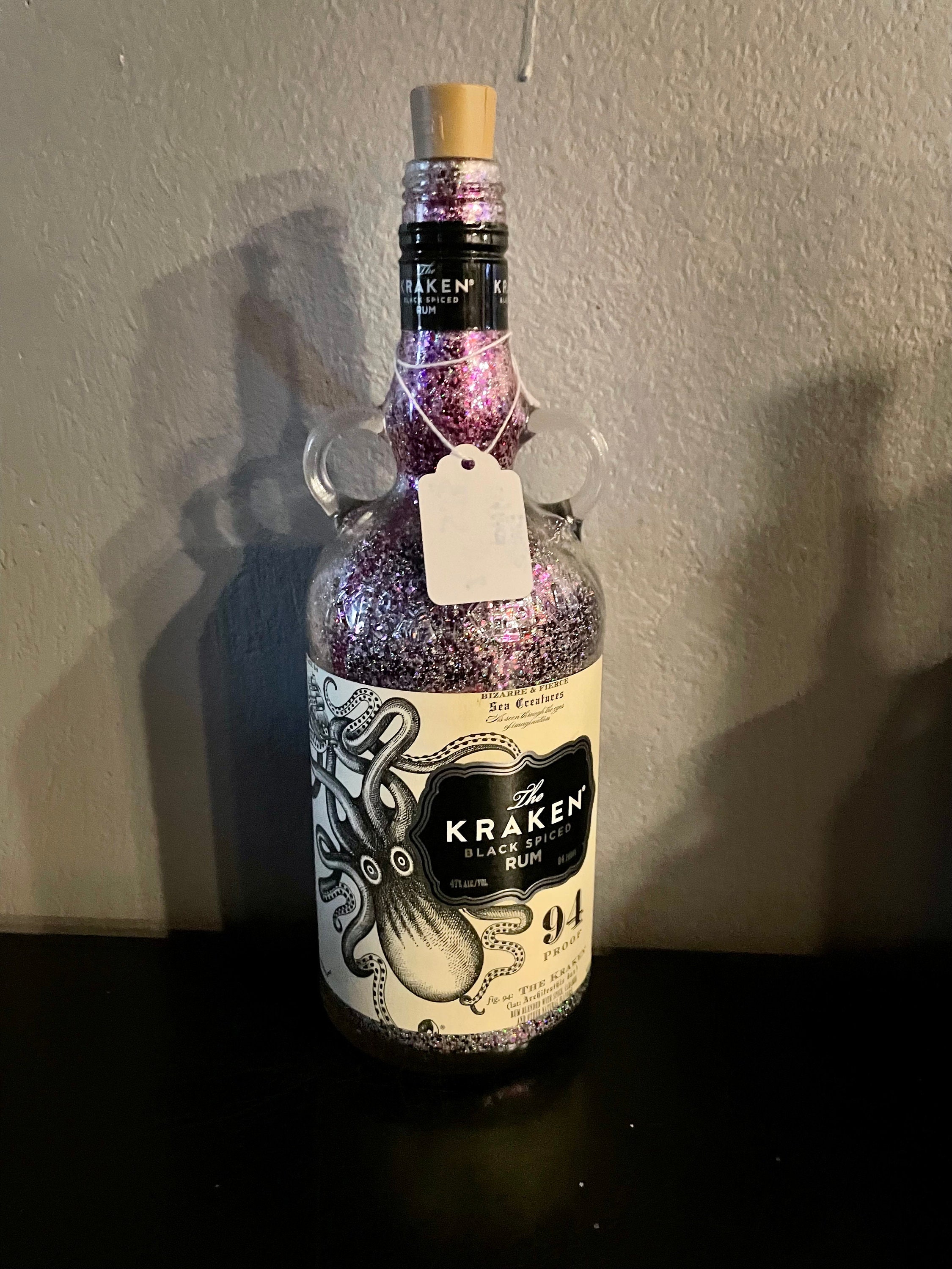 Empty Bottles The Kraken Black Spiced Rum Octopus By The Kraken Black