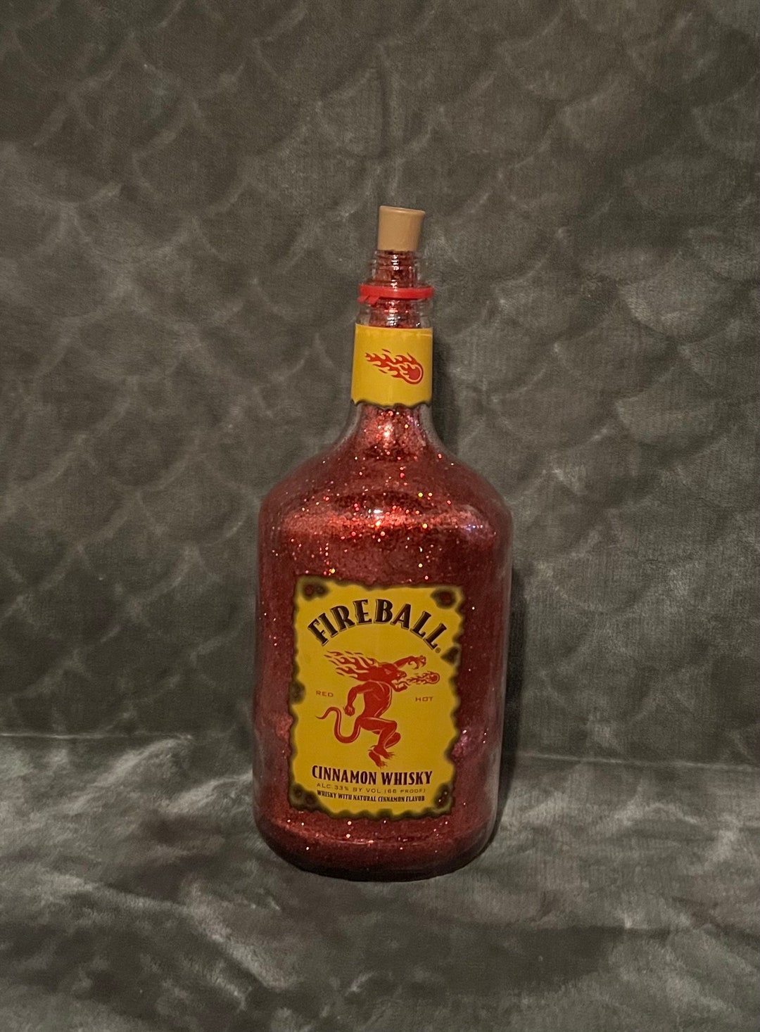 Glitter Lighted Fireball Bottle - Etsy