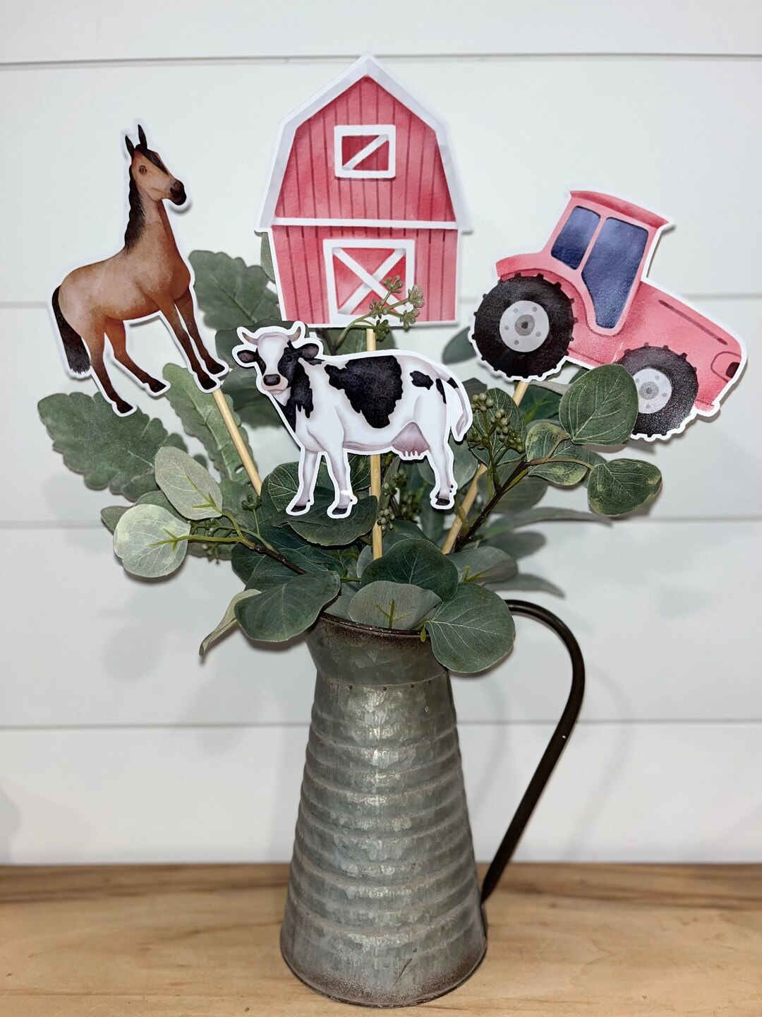Farm Animal Centerpiece Sticks: Barnyard Party Decor (set of 4) - Etsy