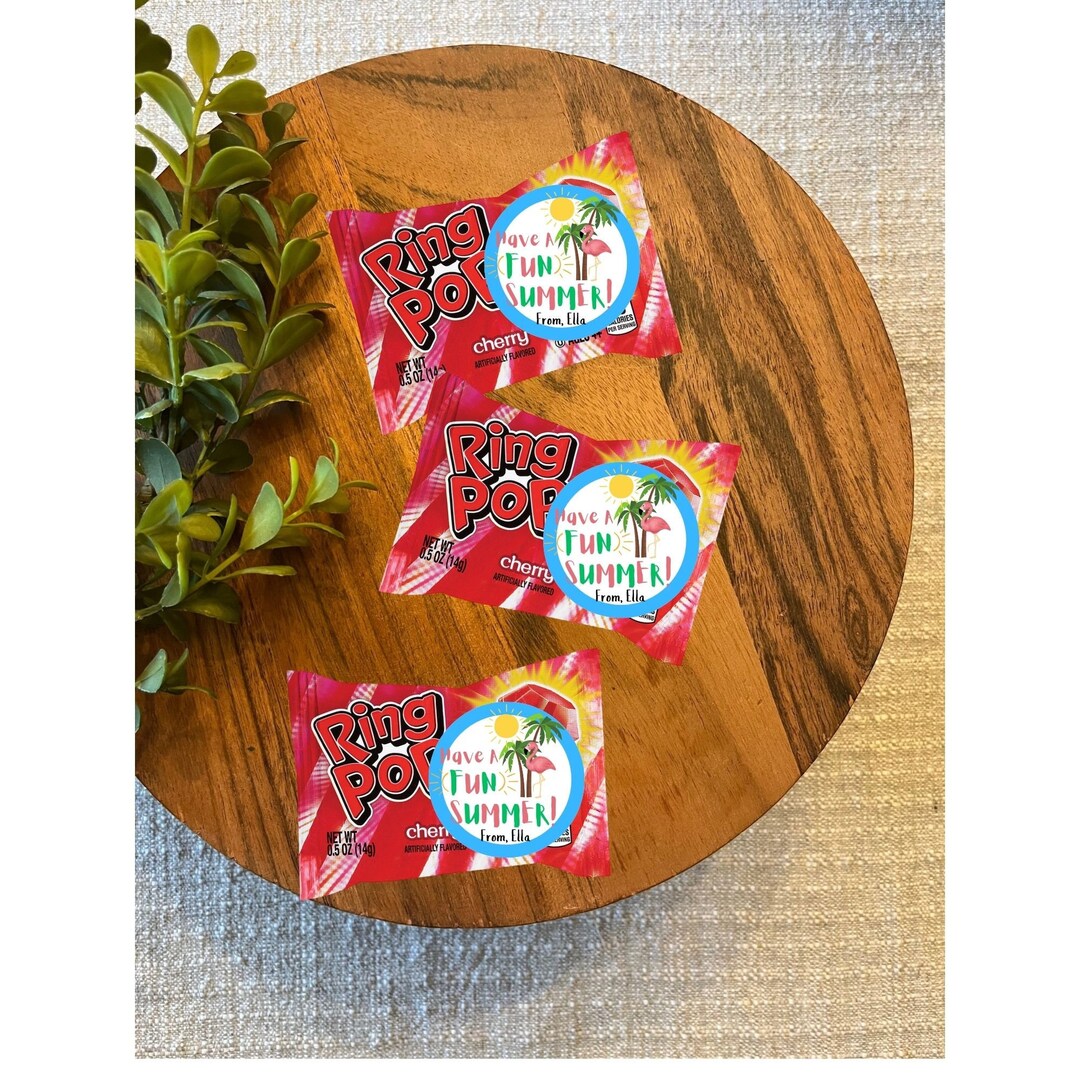 12 End of School Year Class Treat Stickers, Custom Favor Sticker ...