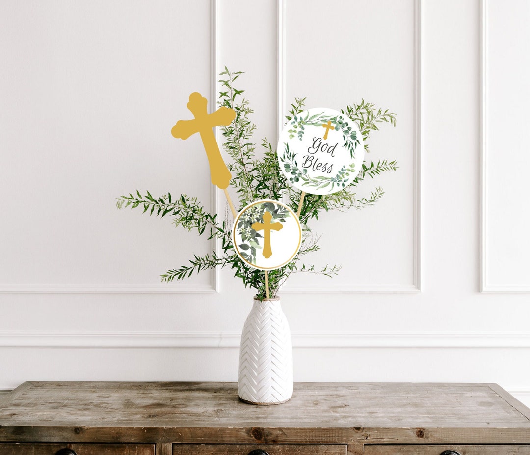 Set of 3 Centerpiece Sticks, SHIPPED, Christening, Confirmation ...