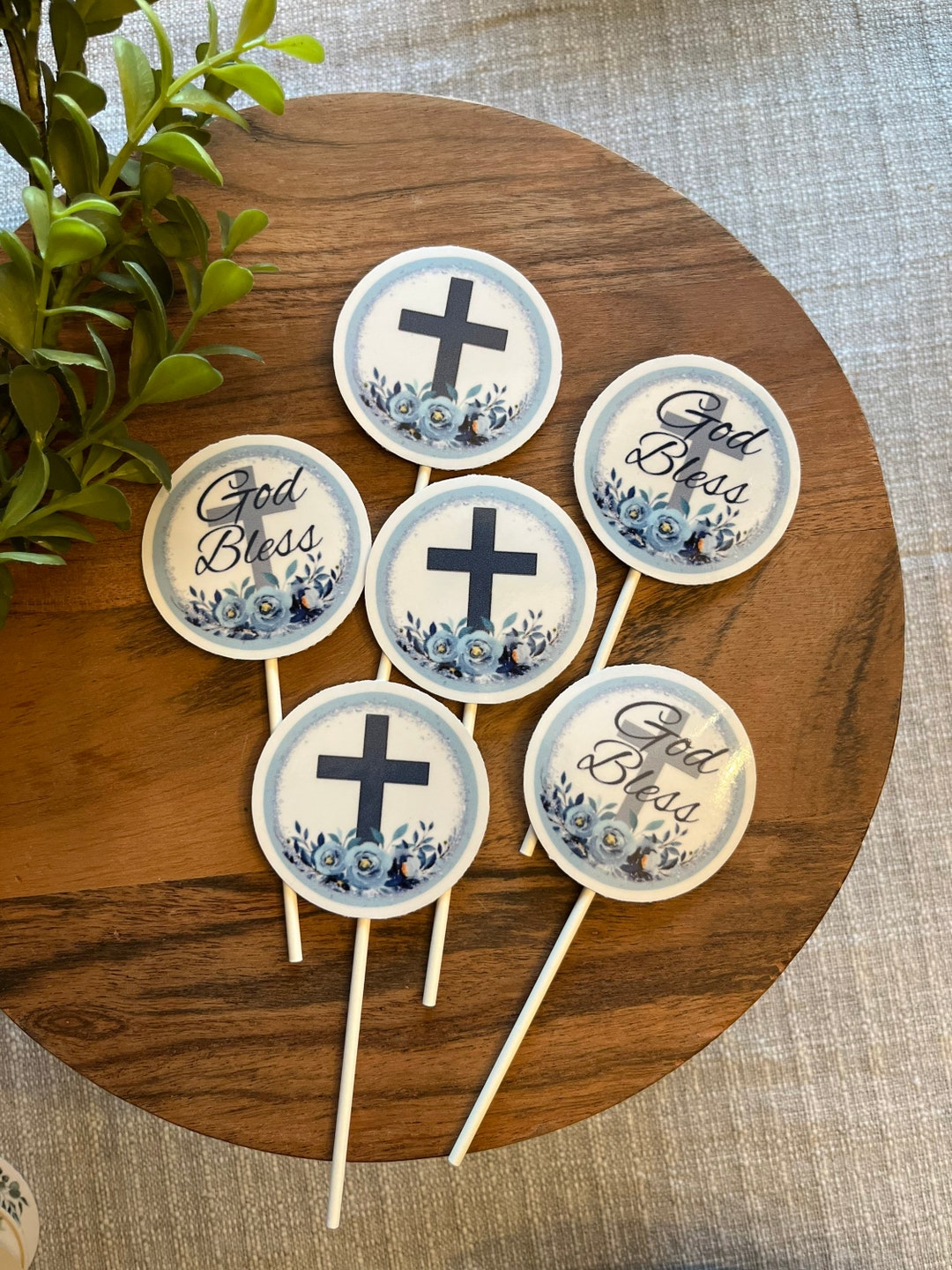 12 Religious Themed Cupcake Toppers, SHIPPED, Christening, Confirmation ...