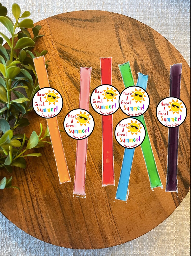 Personalized End of School Year Stickers: Class Treat Favors - Etsy
