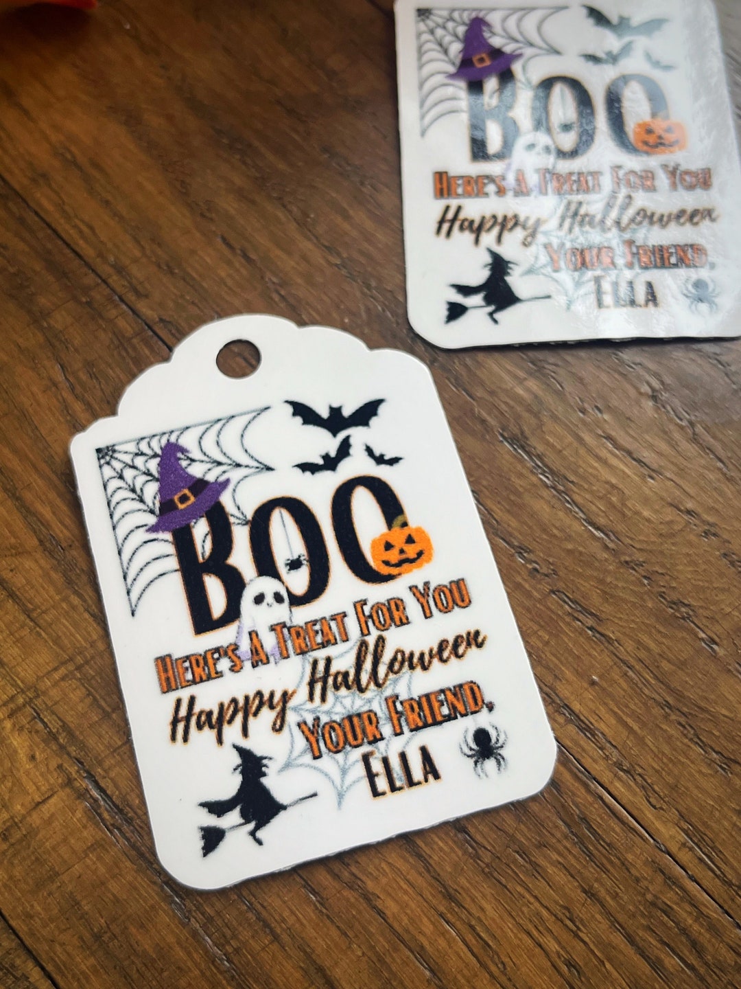 Personalized Halloween Treat Tags: Boo Gram Favor, Set of 12 - Etsy
