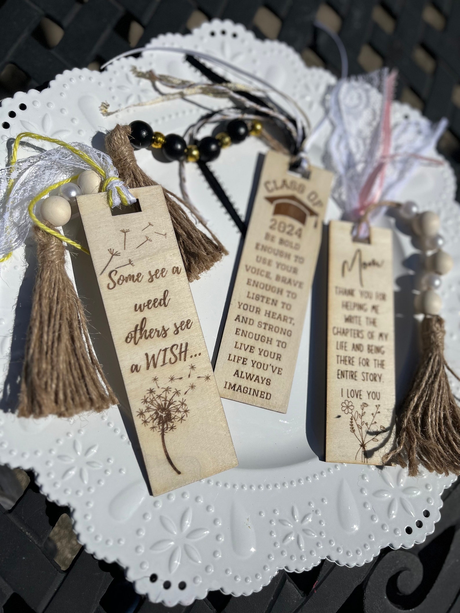 Personalized Graduation Wooden Bookmark: Custom Engraved Gift - Etsy