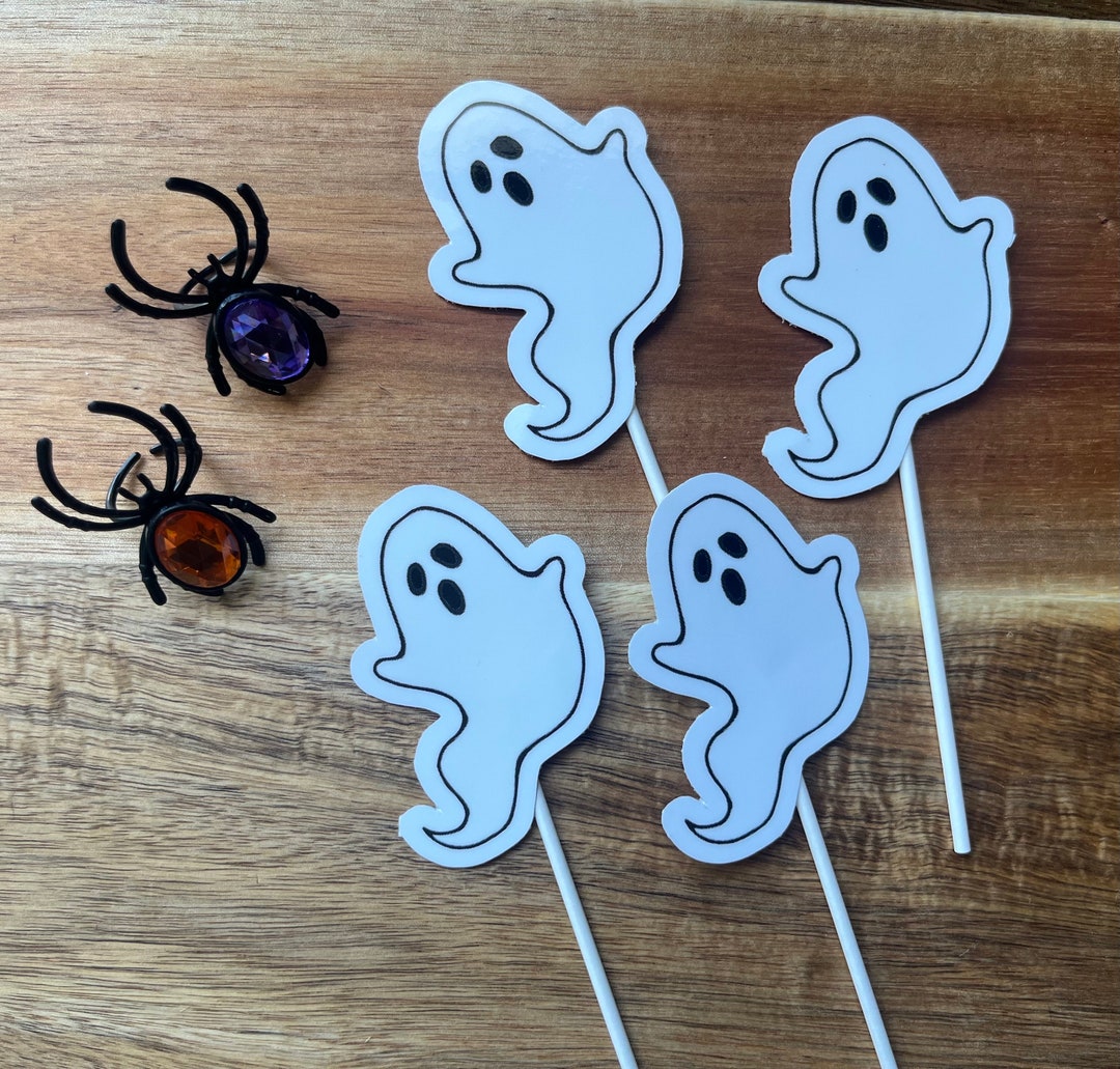 12 Ghost Cupcake Toppers, Halloween, Birthday, Little Boo, Pumpkin ...