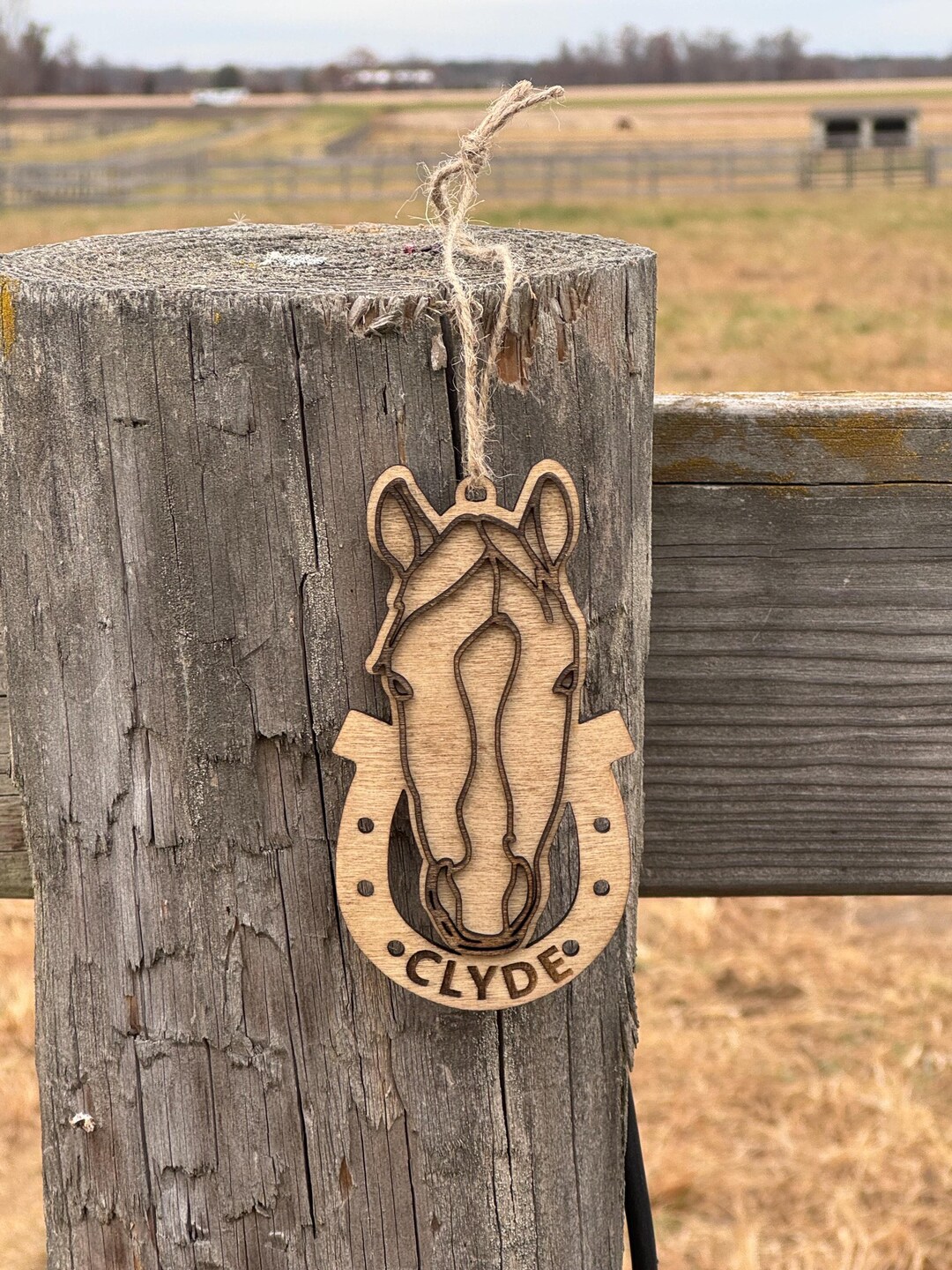 Personalized Wooden Horse Head Ornament: Equestrian Christmas Decor - Etsy