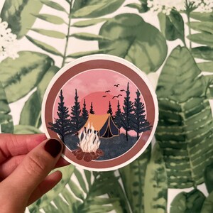 Camping Themed Sticker, FREE SHIPPING, Custom Made Stickers, Sticker ...