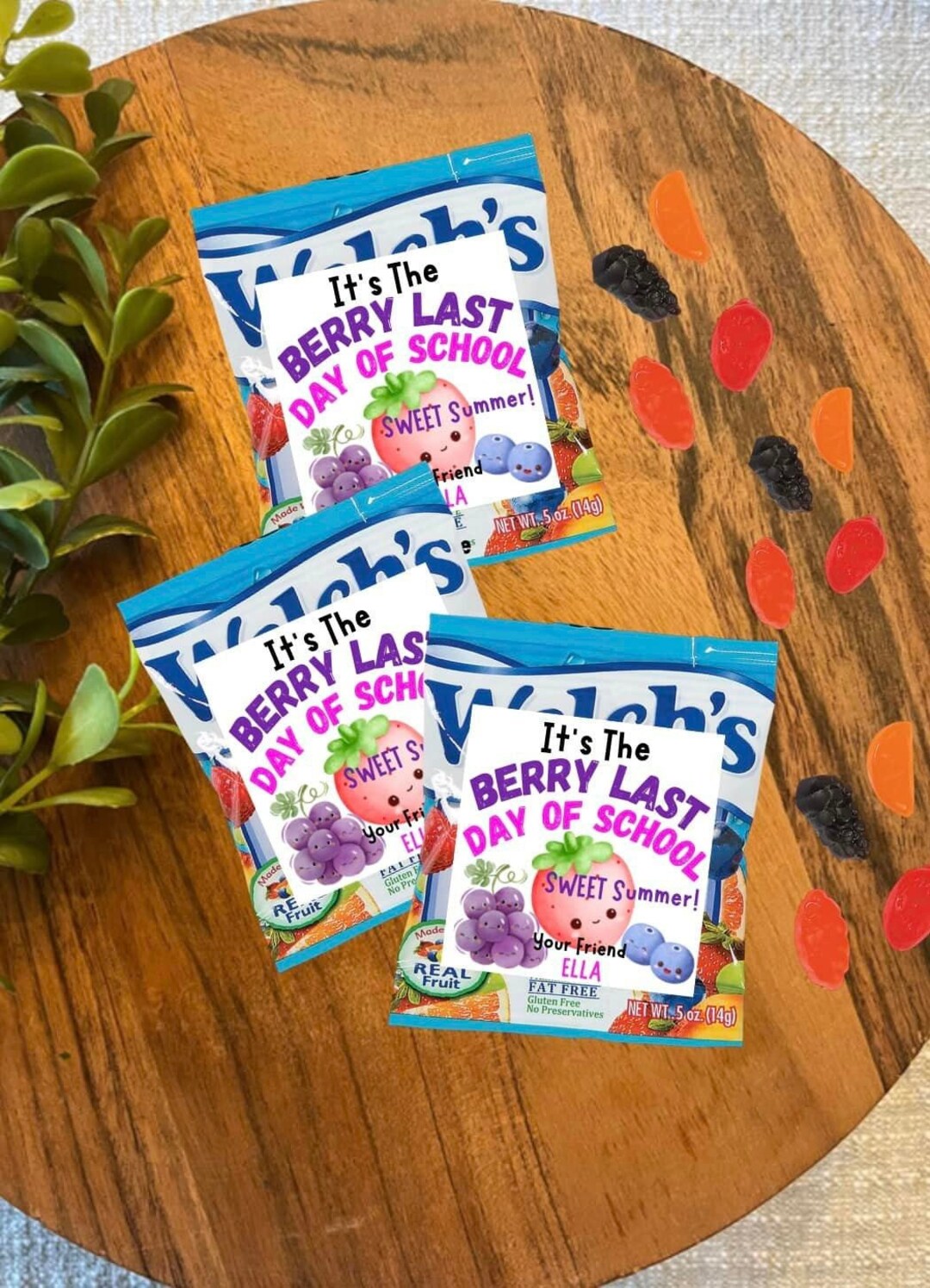 12 End of School Year Class Treat Stickers, Custom Favor Sticker ...