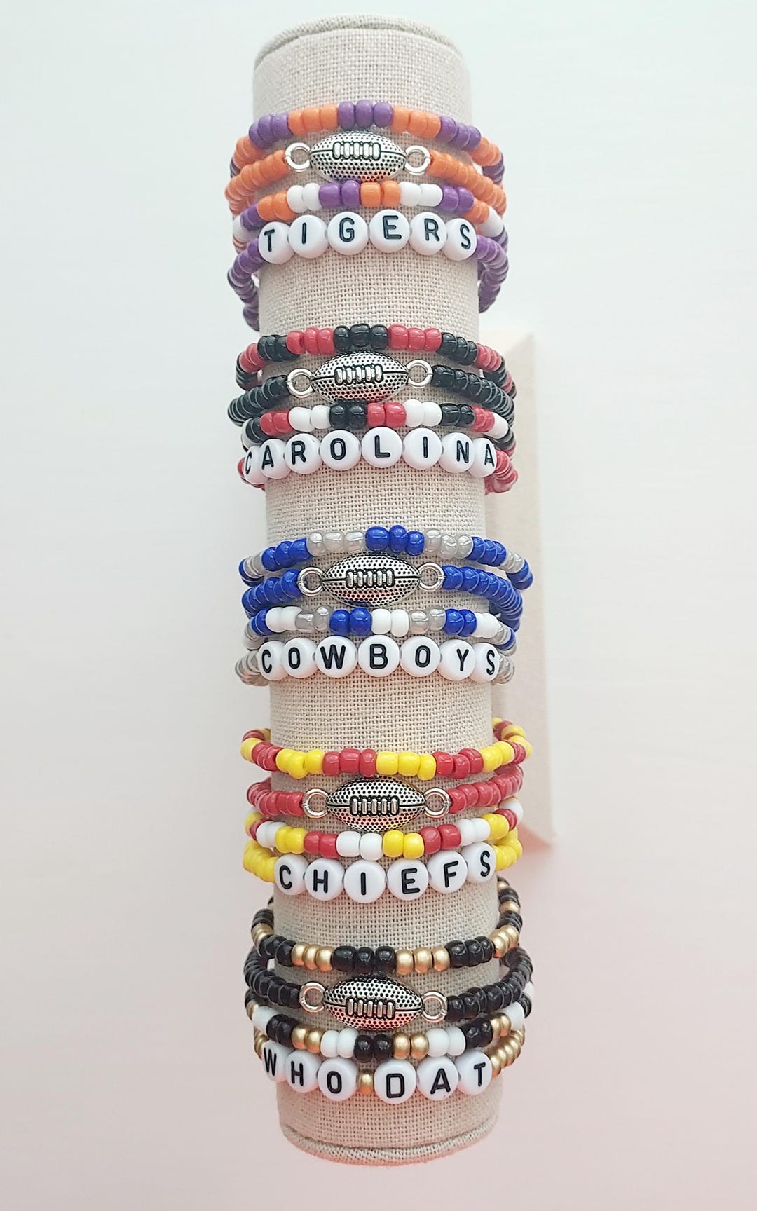 Custom Team Color Seed Bead Bracelet: Football Fan Jewelry - Etsy