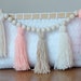 Blush and Tan Tassel Garland, Boho, Wall Decor, Pink Nursery Decor ...