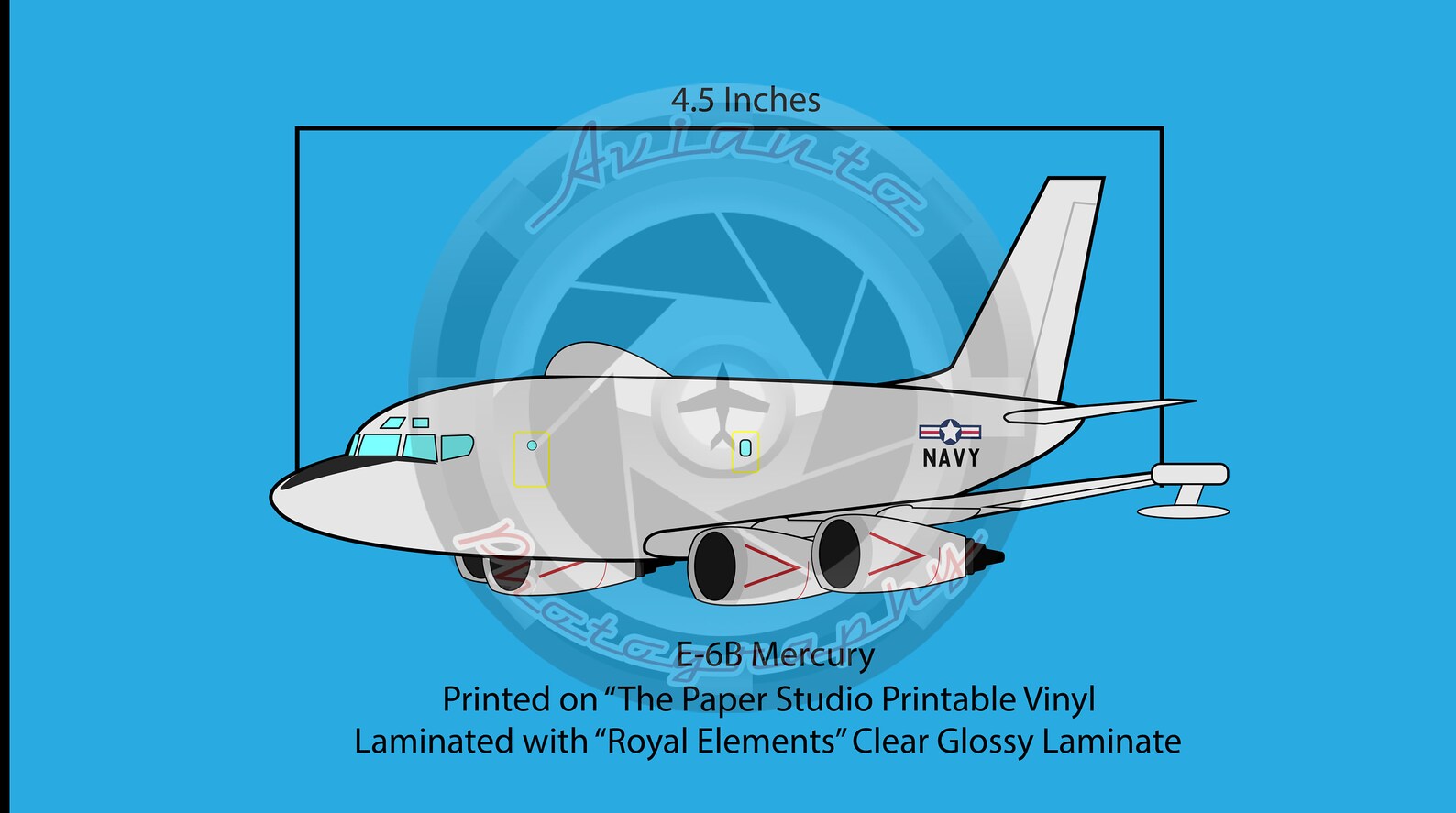 Airplane Stickers, E-6B Mercury Sticker - Etsy