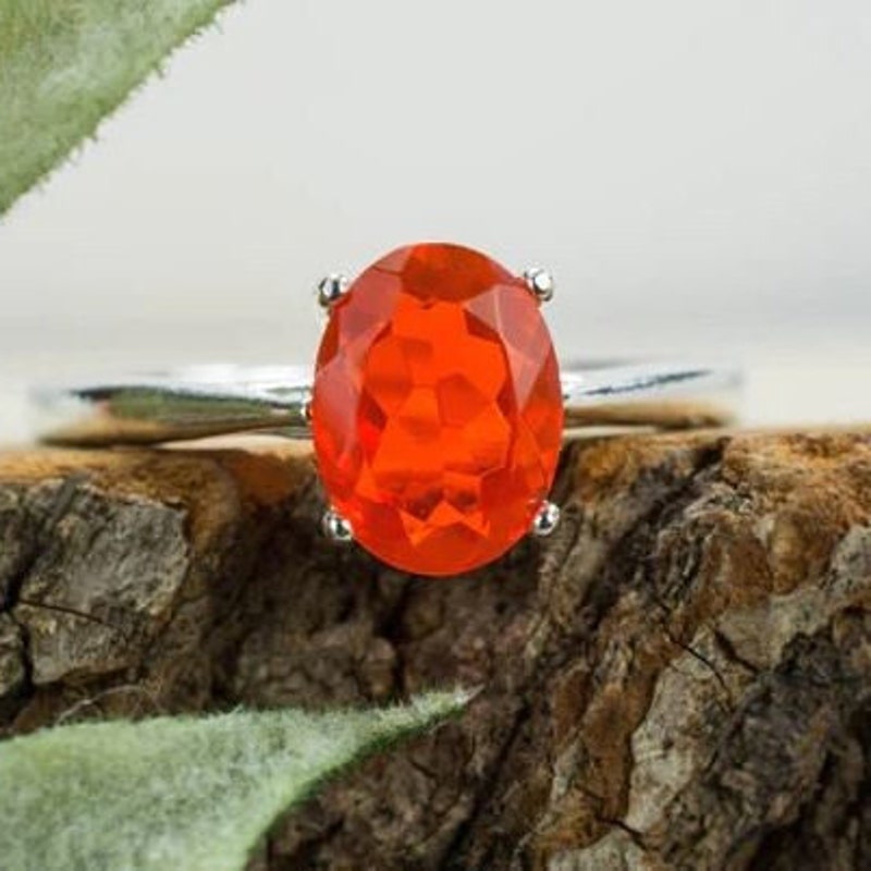 Fire Opal Ring - Etsy