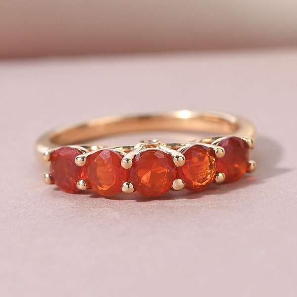 Mexican Fire Opal Ring - Etsy