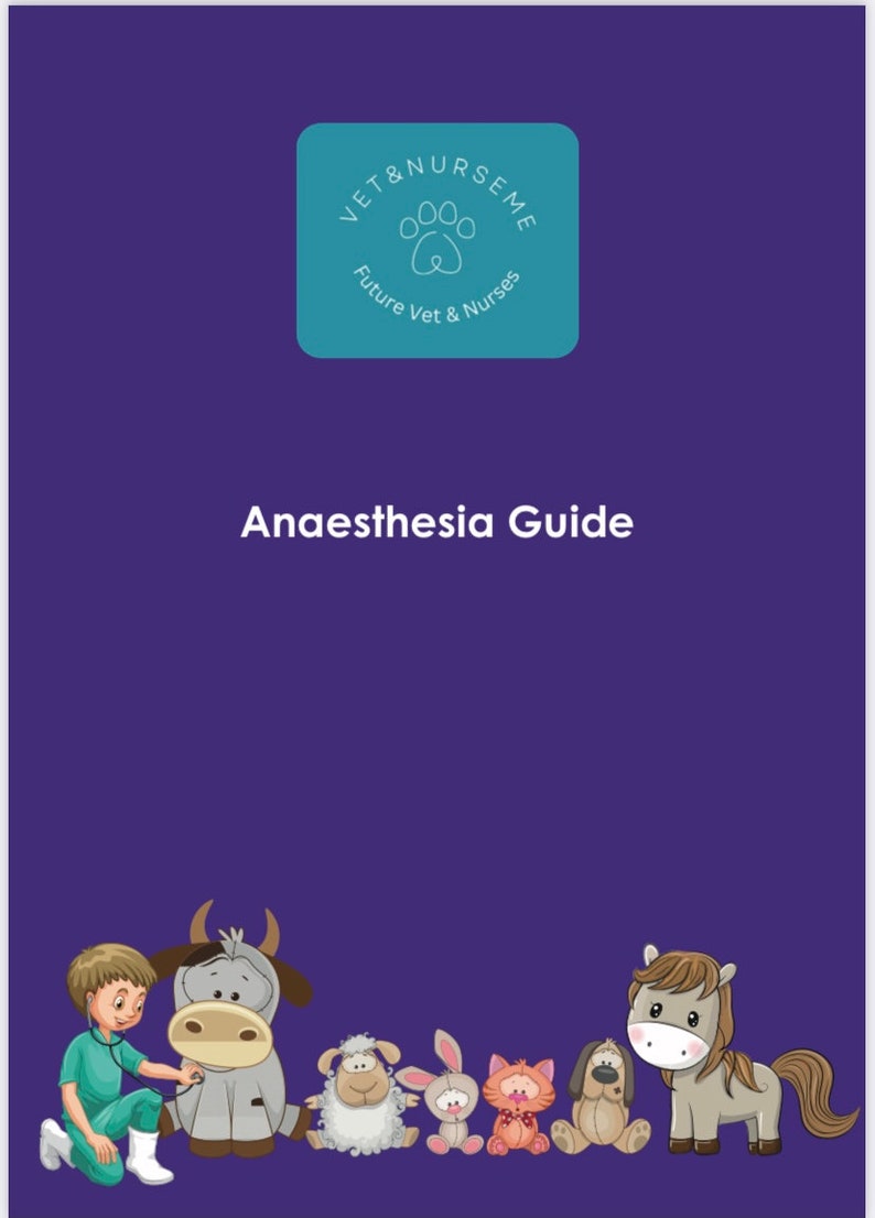 Veterinary Anaesthesia Guide, Vet Pocket Guide, Vet Nurse Guide ...