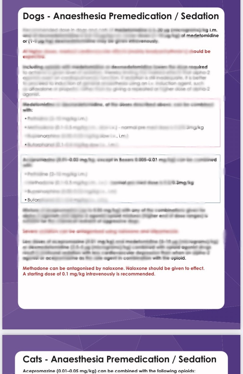 Veterinary Anaesthesia Guide, Vet Pocket Guide, Vet Nurse Guide ...