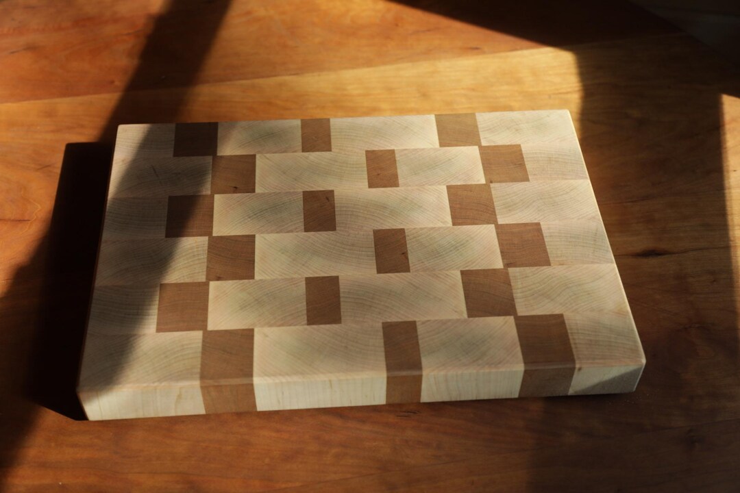 Cherry and Soft Maple End Grain Cutting Board - Etsy