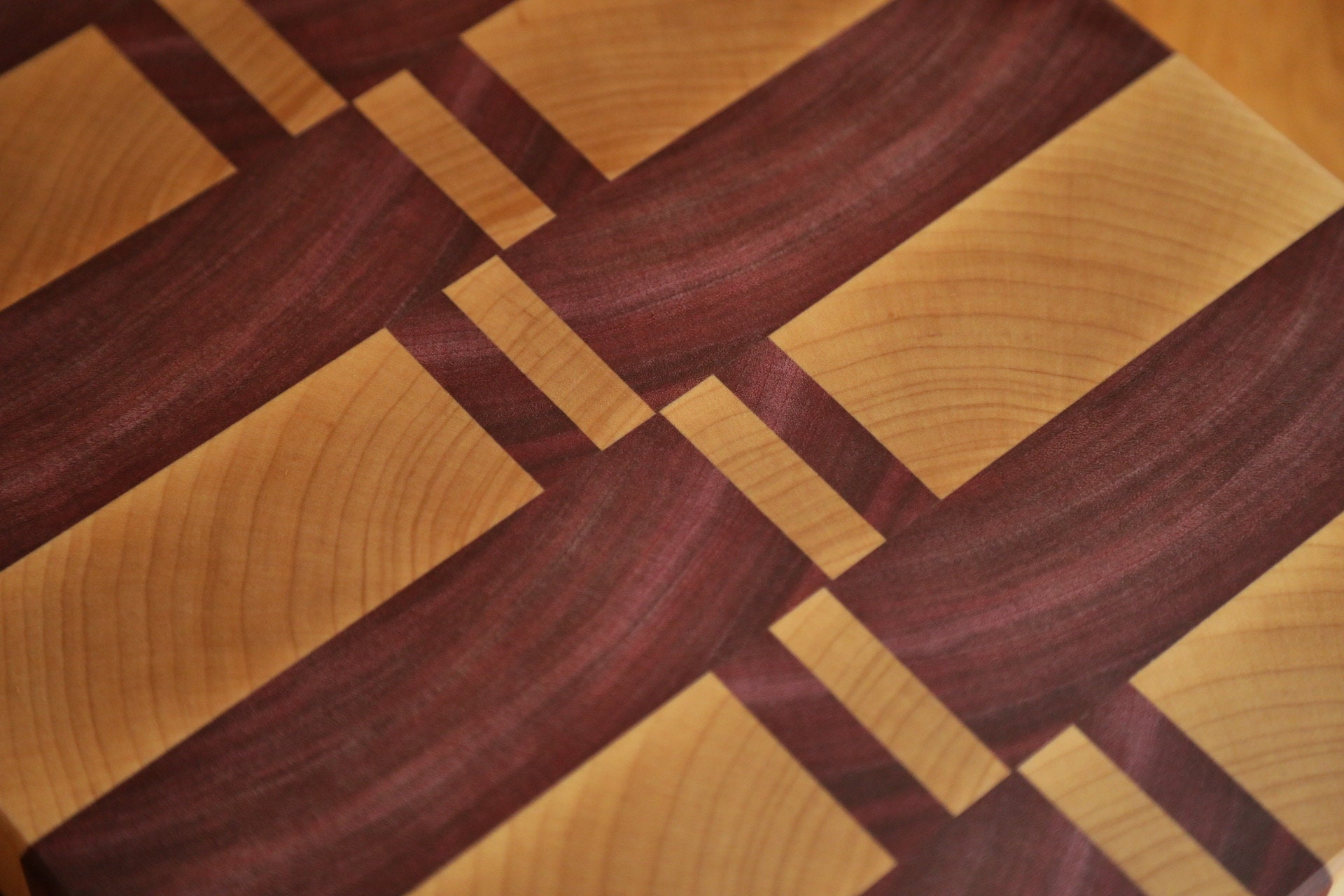 Purpleheart and Maple End Grain Cutting Board - Etsy