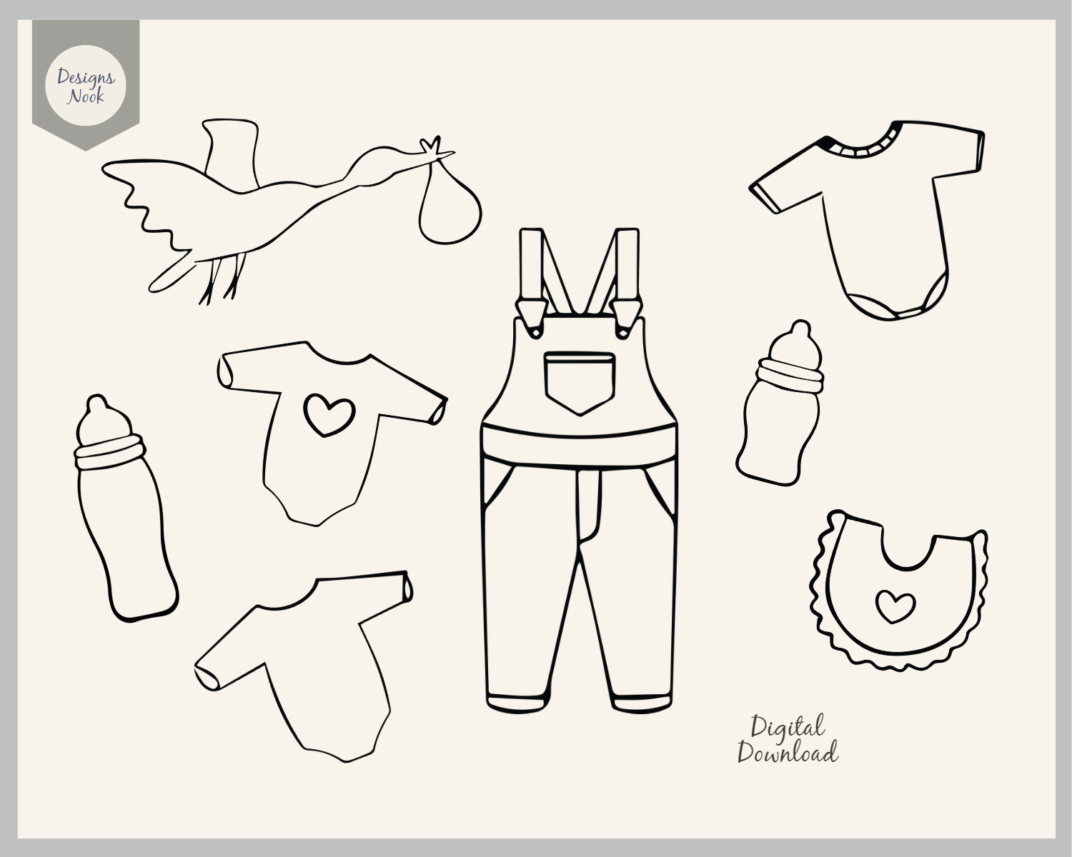 Baby SVG Bundle, Baby Shower Svg, Baby Onesie Svg Bundle, Baby Clothes ...