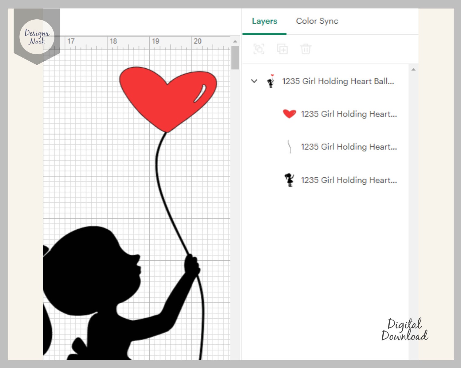 Girl Holding Balloon, Sweet Girl Svg, Cute Girl Svg, Girl Cut File ...