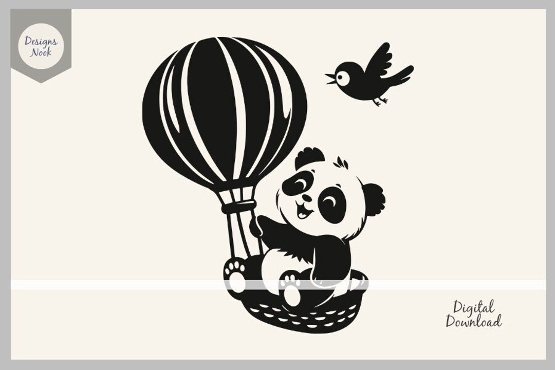 Baby Panda Svg, Baby Panda Cut File, Baby Panda Silhouette, Hello Panda ...