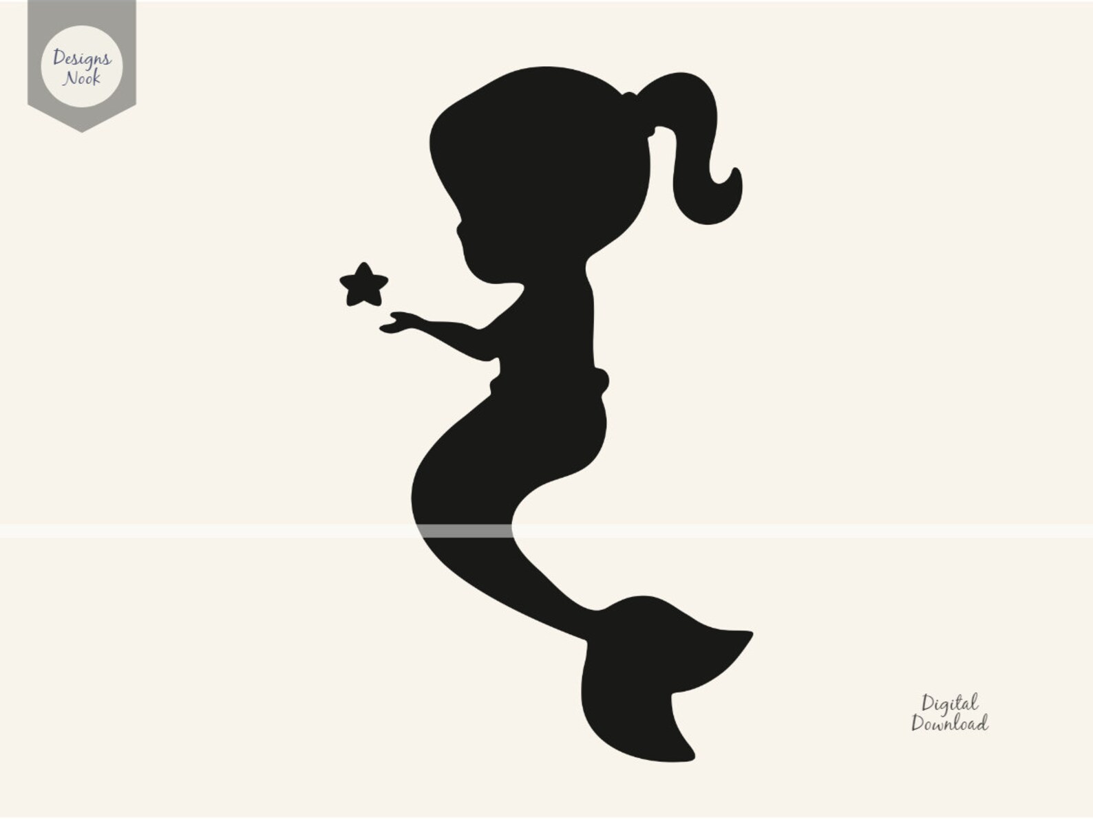 Cute Mermaid Svg, Young Mermaid Svg, Little Mermaid Svg, Mermaid Vector ...