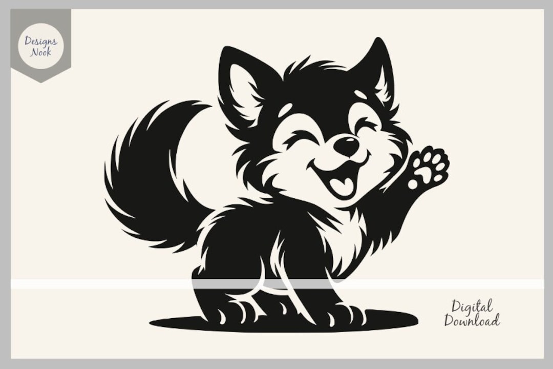 Wolf SVG, Baby Wolf Svg, Wolf Clipart, Wolf Vector, Baby Animal Svg ...