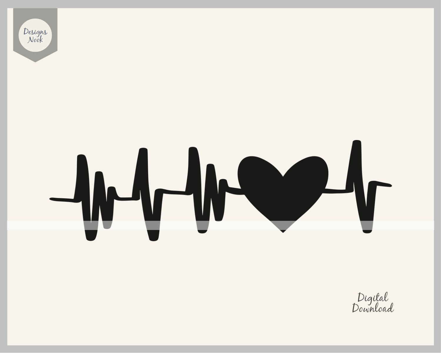Heart Beat SVG, Ekg Heartbeat Clipart, Vector Cut Files Cricut ...