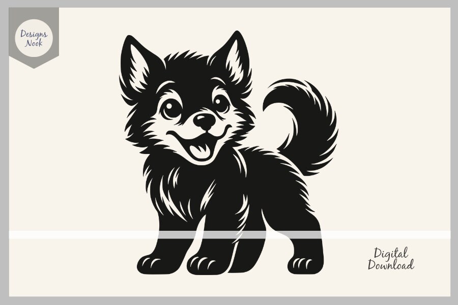 Wolf SVG, Baby Wolf Svg, Wolf Clipart, Wolf Vector, Baby Animal Svg ...