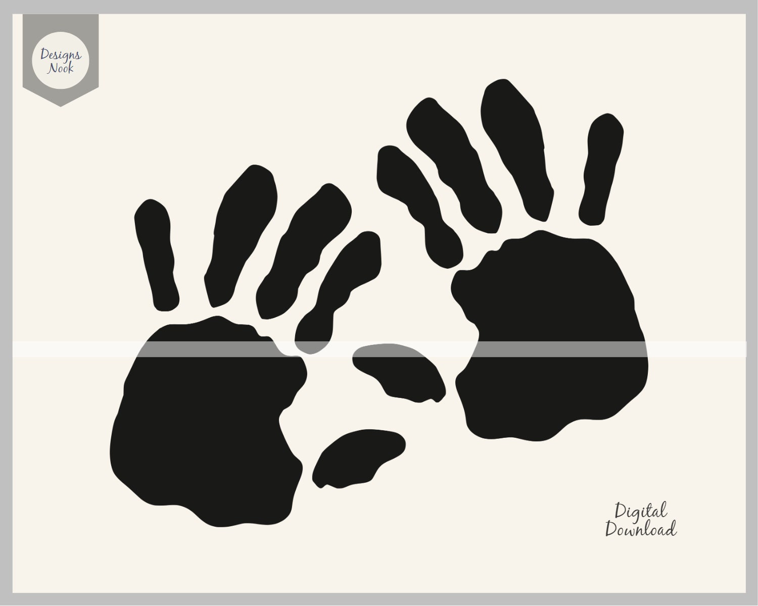 Handprint SVG, Hand Cut File, Handprint Cricut, Handprint Silhouette ...