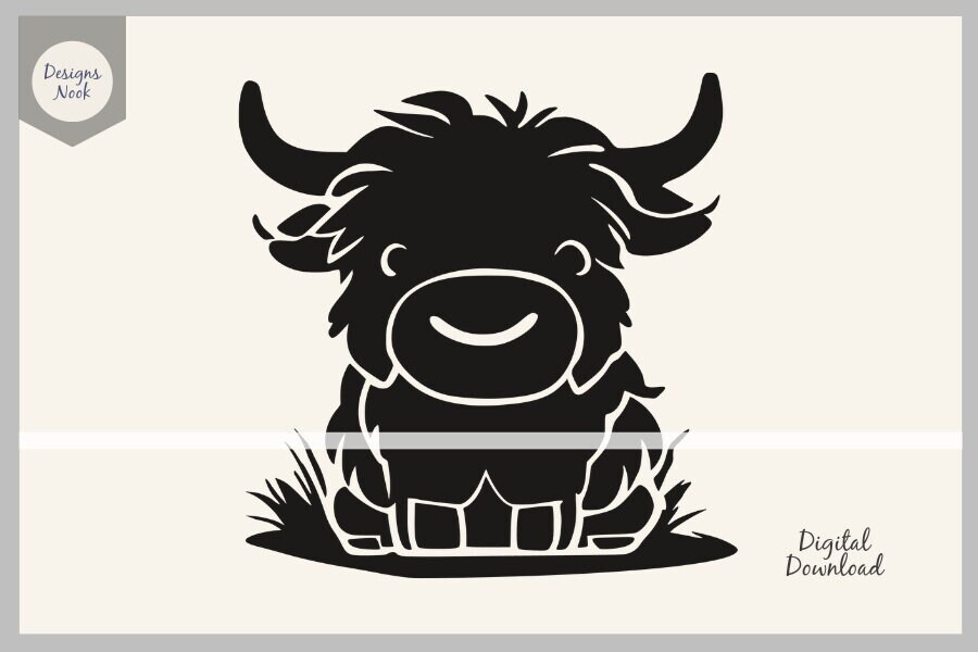 Baby Buffalo Svg, Buffalo Clipart, Farm Animal Cut File, Happy Buffalo ...