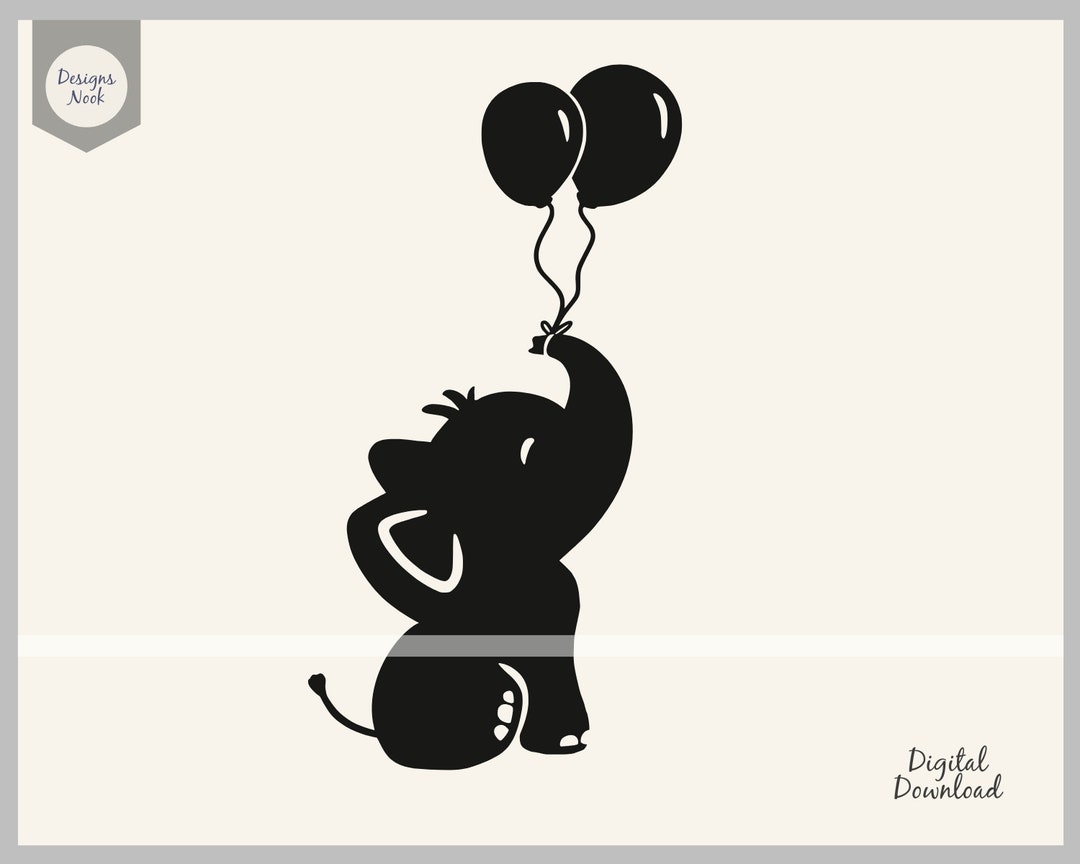 Baby Elephant Svg, Cute Elephant Svg, Elephant Dxf, Baby Elephant ...